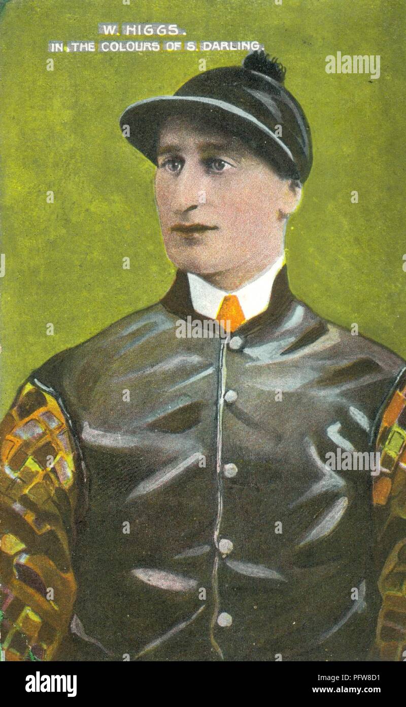 Portrait of jockey Billy Higgs 1880-1958 Stock Photo - Alamy