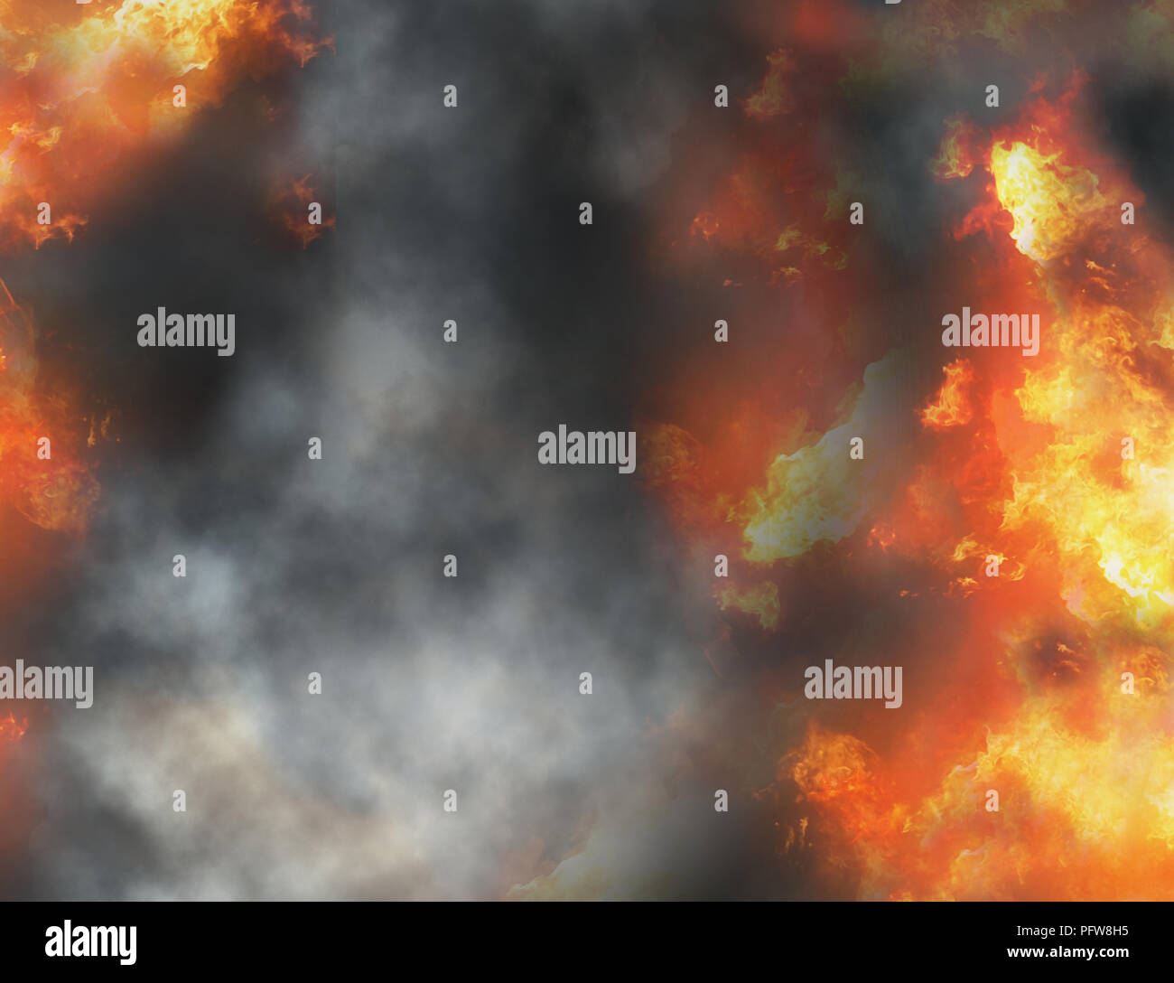 fire flames and smoke background 3d-illustration Stock Photo - Alamy