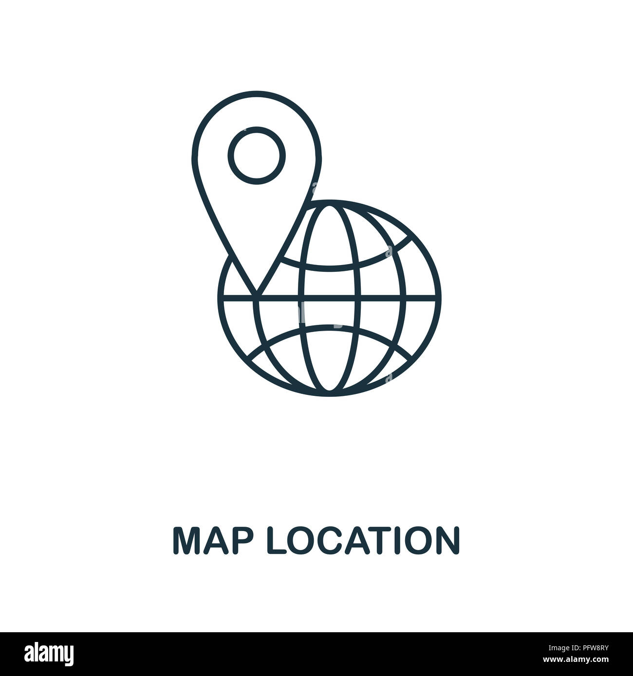 Map Location creative icon. Simple element illustration. Map Location ...