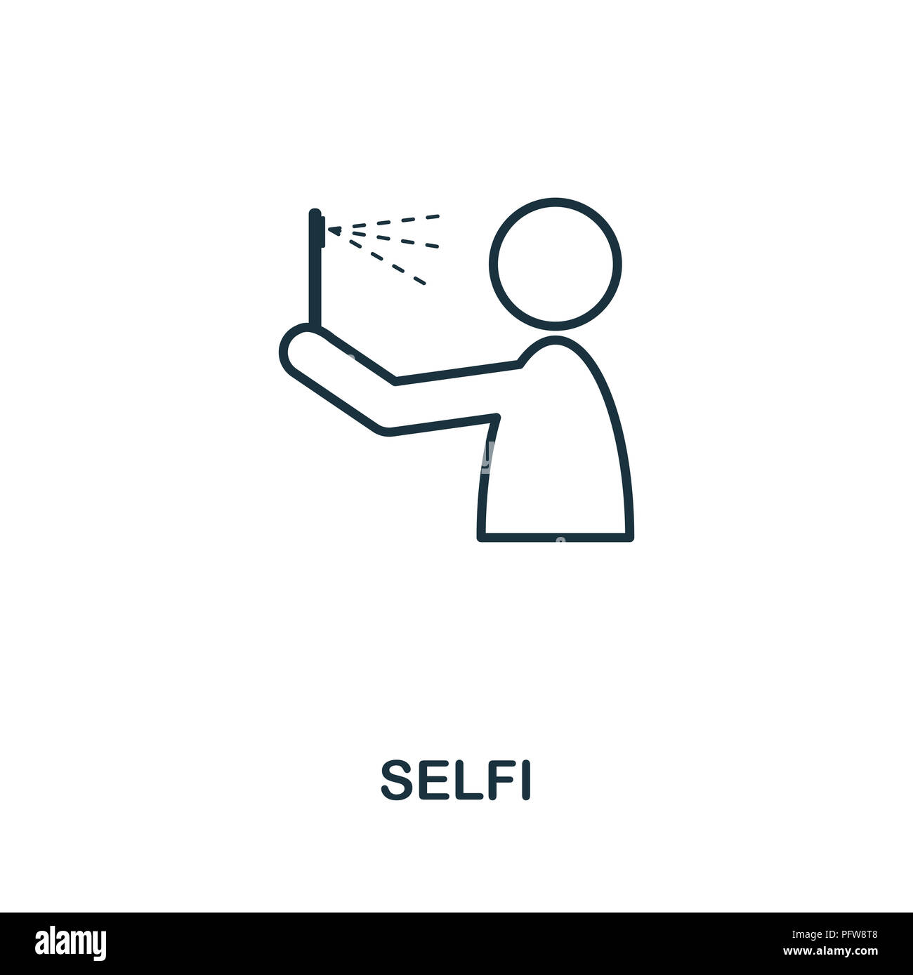 Selfi creative icon. Simple element illustration. Selfi icon symbol ...