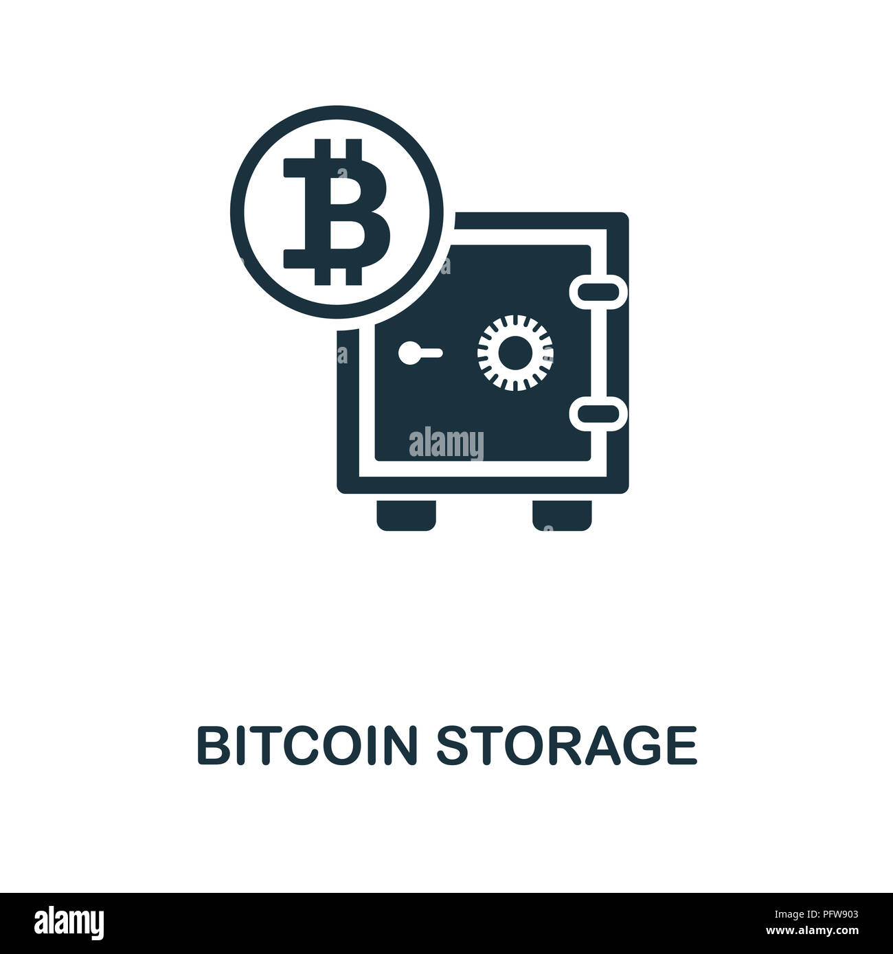 Bitcoin Storage icon. Monochrome style design from crypto currency ...
