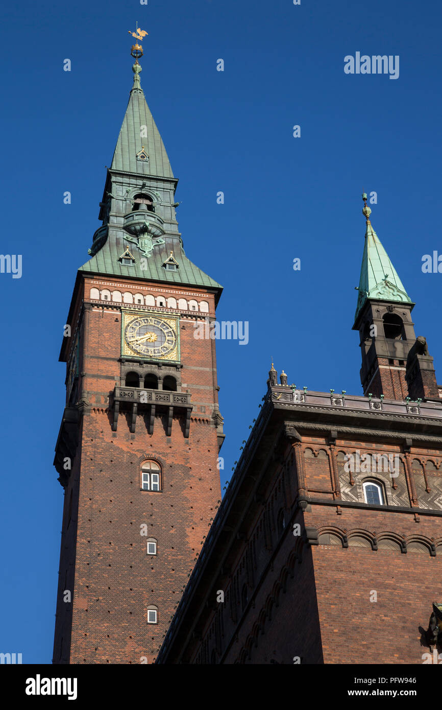 Tower of City Hall; Copenhagen; Denmark Stock Photo - Alamy