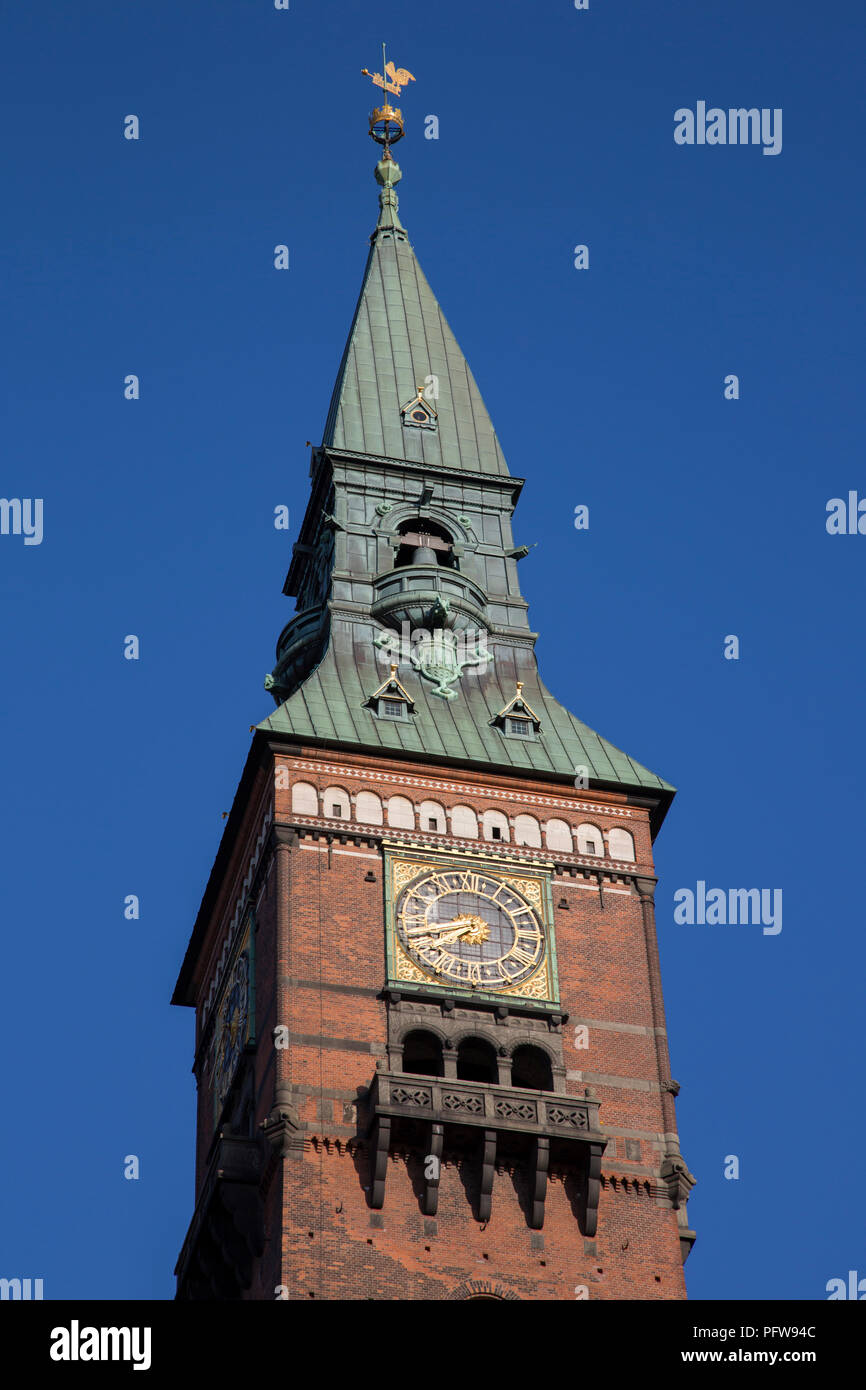 Tower of City Hall; Copenhagen; Denmark Stock Photo - Alamy