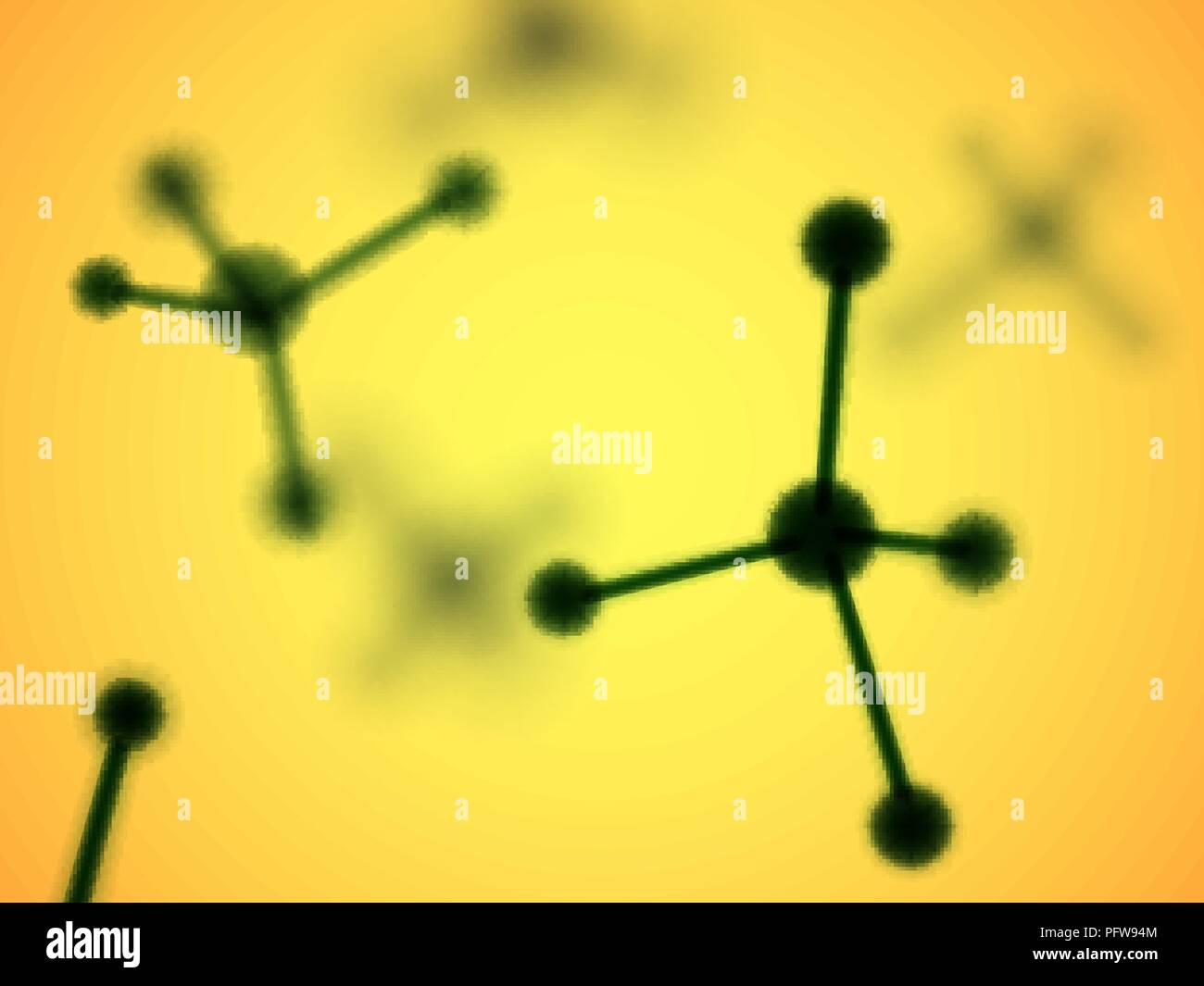 Science concept: atoms with chemical bonds. Molecular DNA structure ...