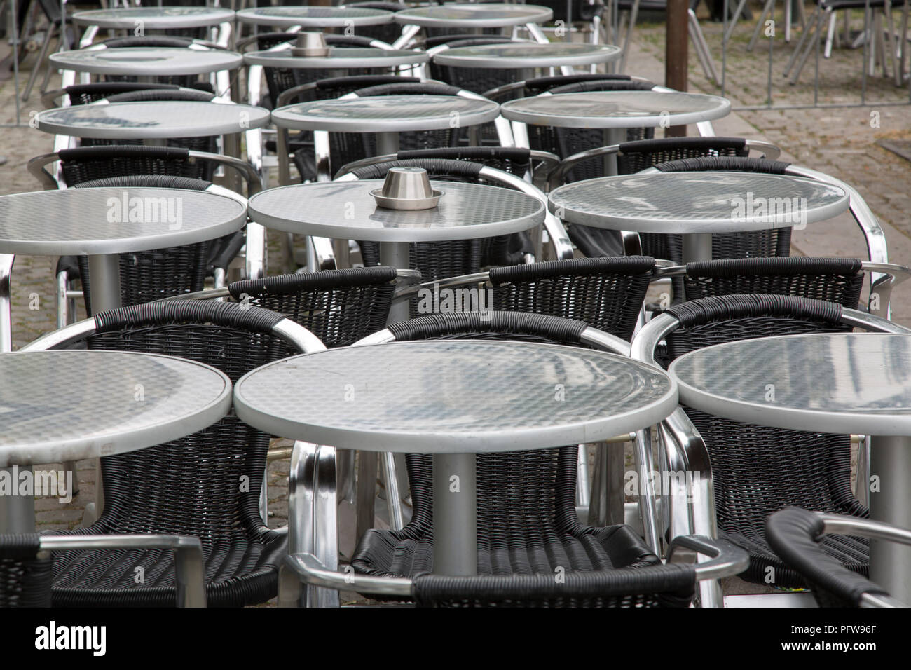 Cafe Table and Chairs, Malmo, Sweden Stock Photo - Alamy