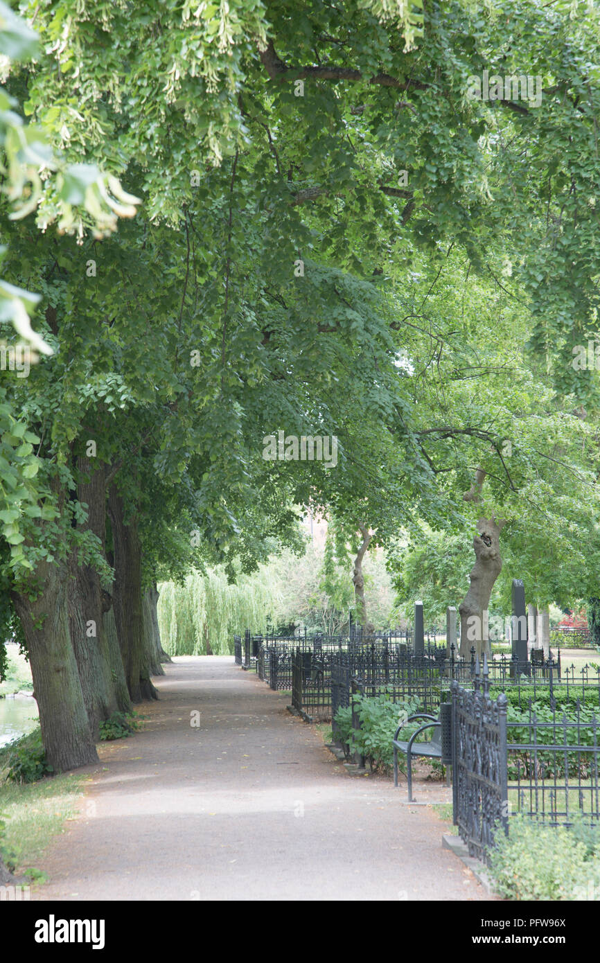 Path in Old Cemetery Park, Malmo, Sweden Stock Photo - Alamy