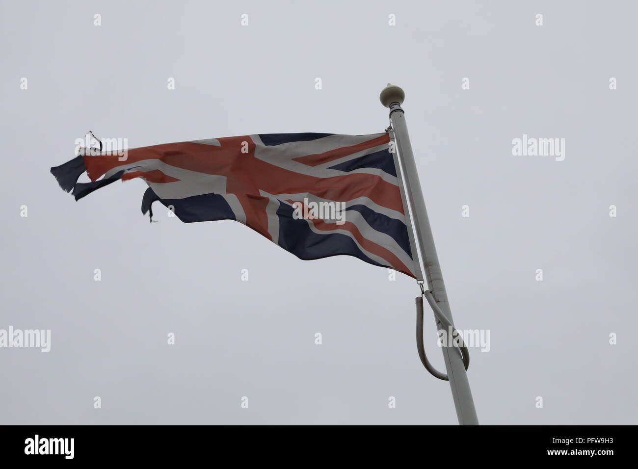 Union jack flag ripped brexit Stock Photo - Alamy