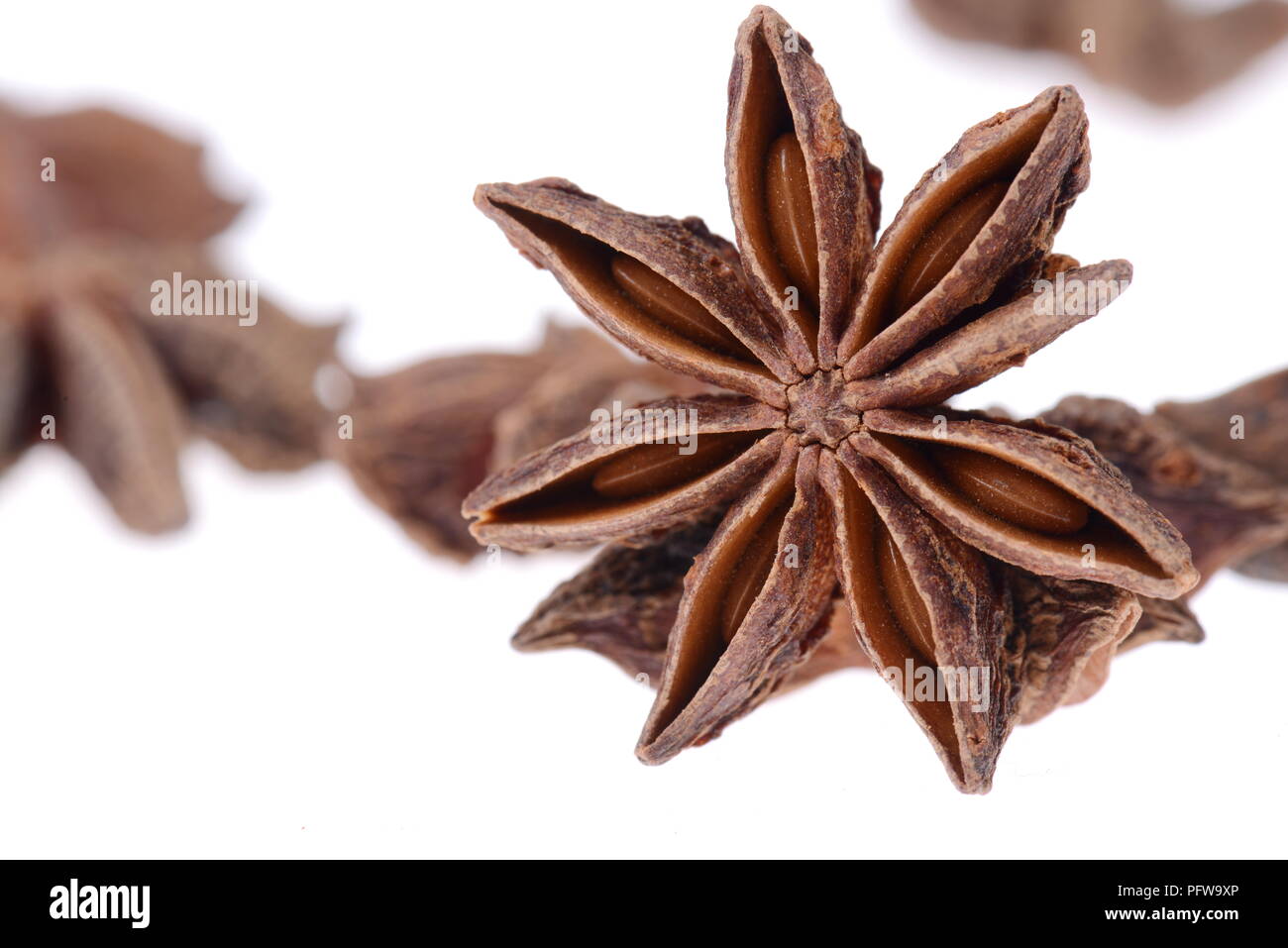 Aniseeds isolated on a white background, spices used in christmas ...