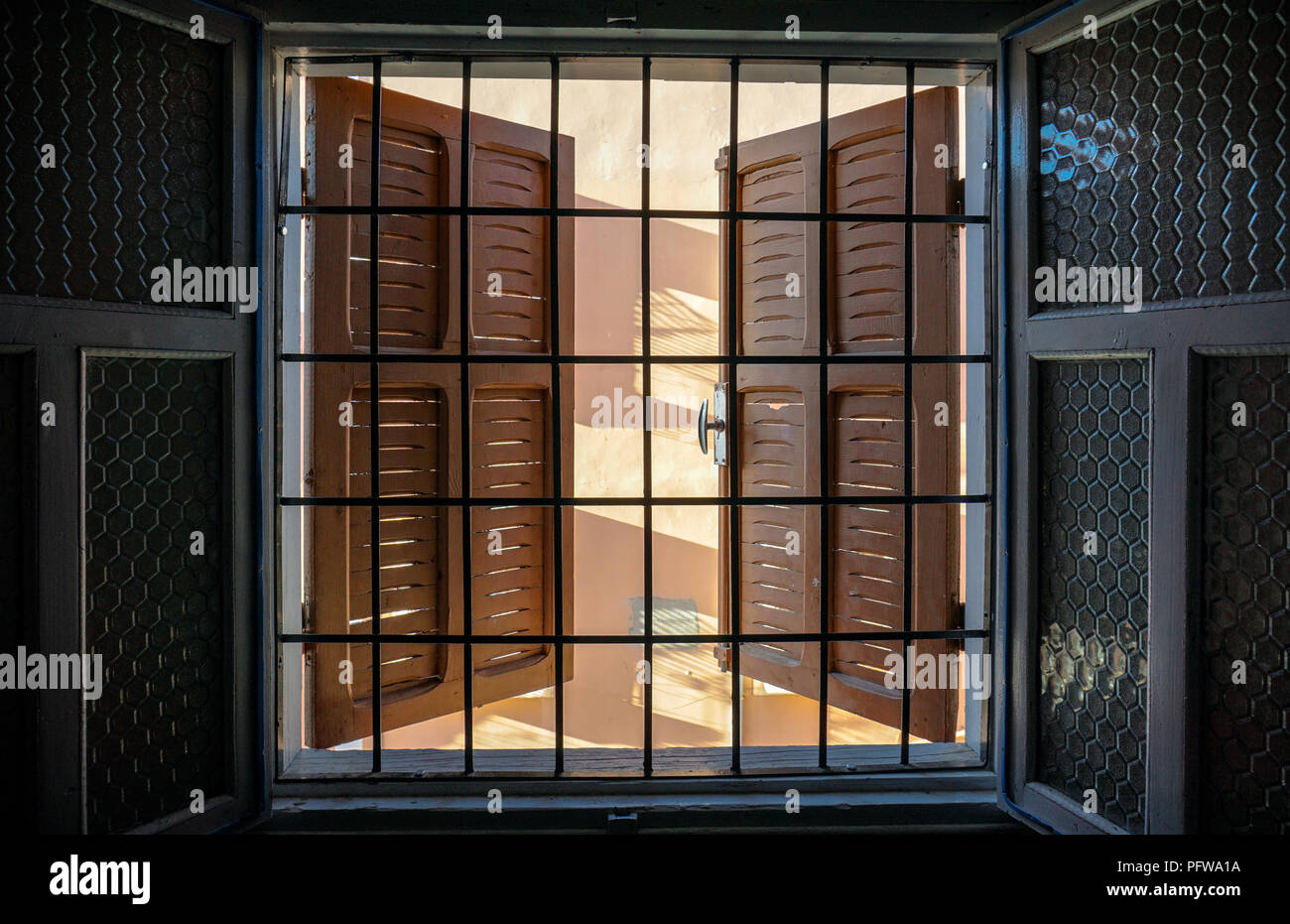 Traditional window in Morocco - architecture - indoor Stock Photo - Alamy