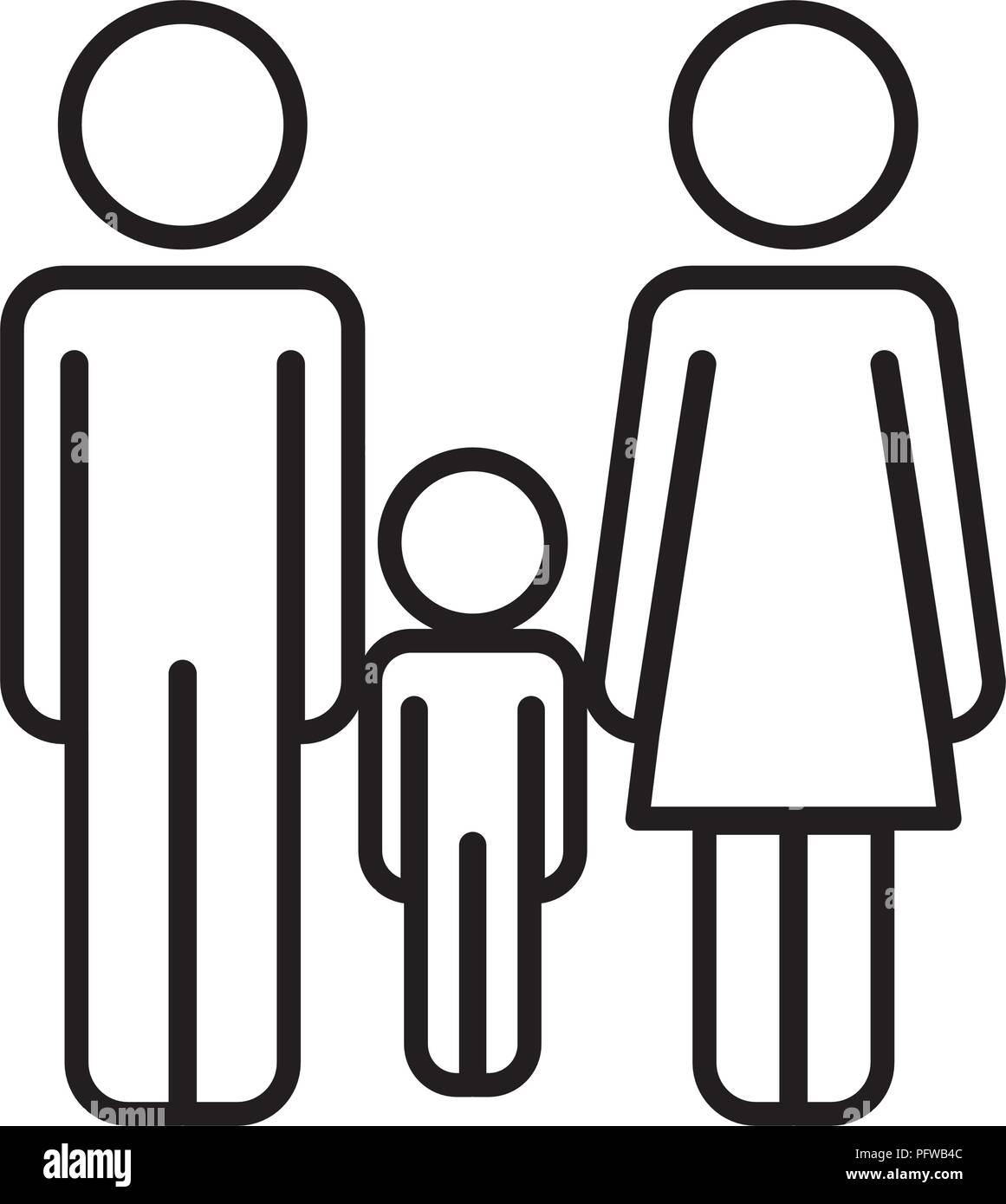 parents couple with son figures Stock Vector Image & Art - Alamy