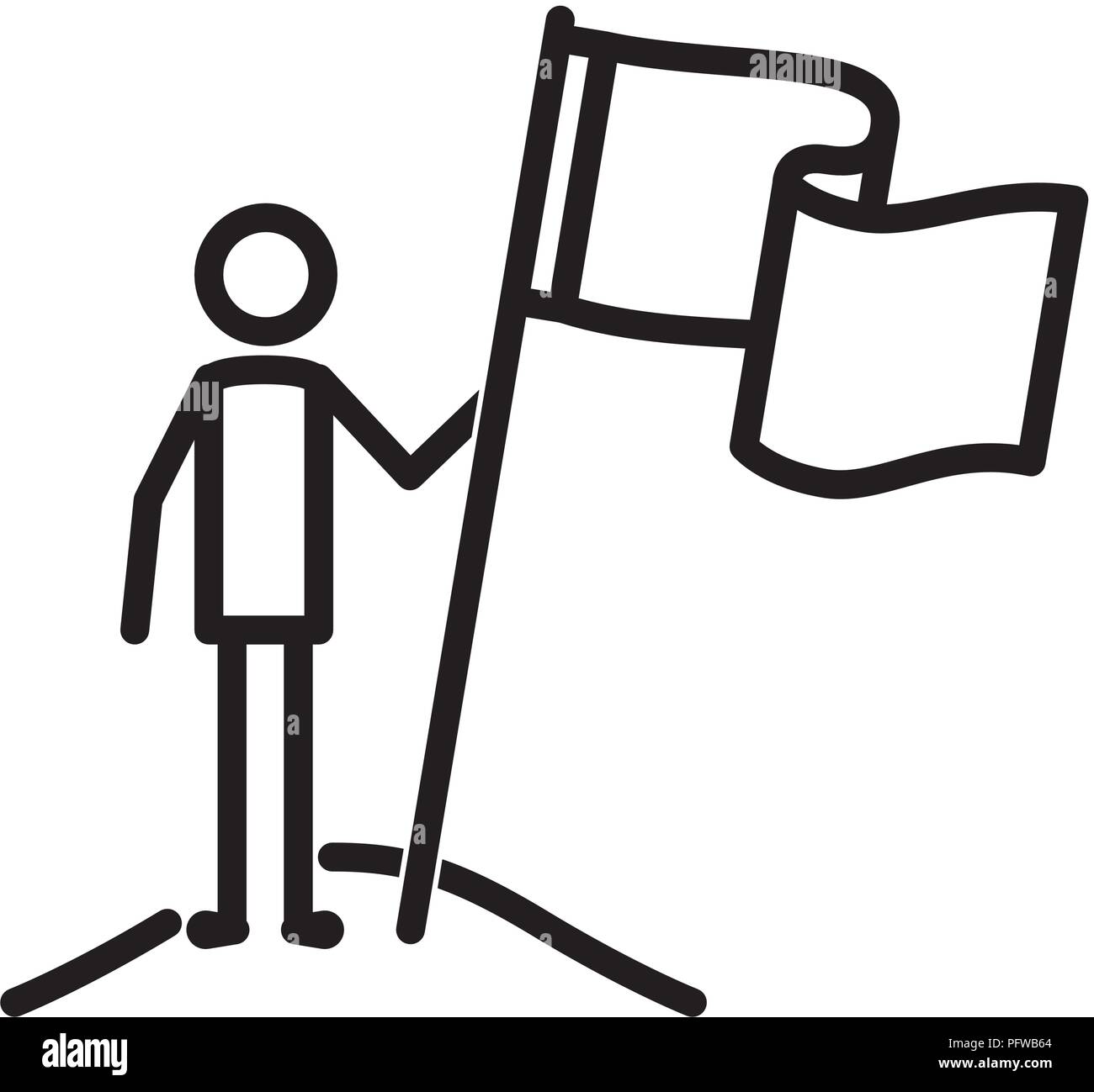 Stick Figure Flag High Resolution Stock Photography and Images - Alamy