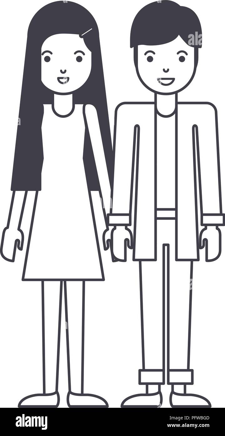 couple avatar characters icons Stock Vector Image & Art - Alamy