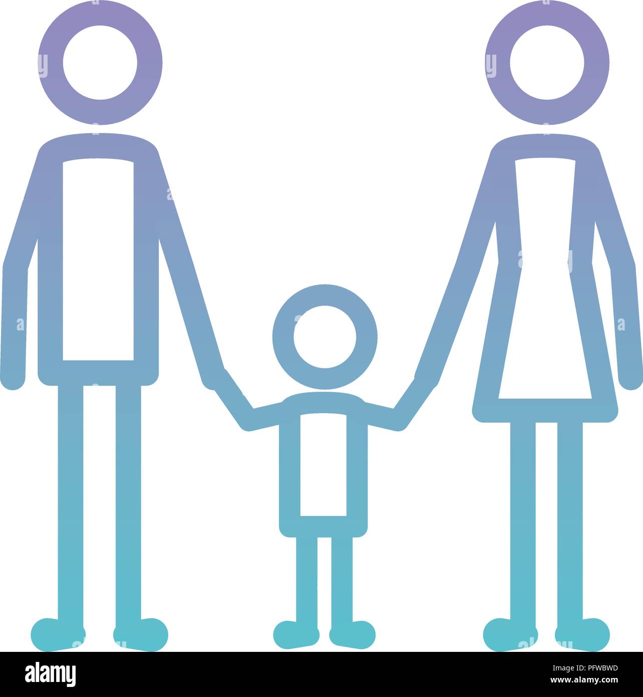 parents couple with son figures Stock Vector Image & Art - Alamy