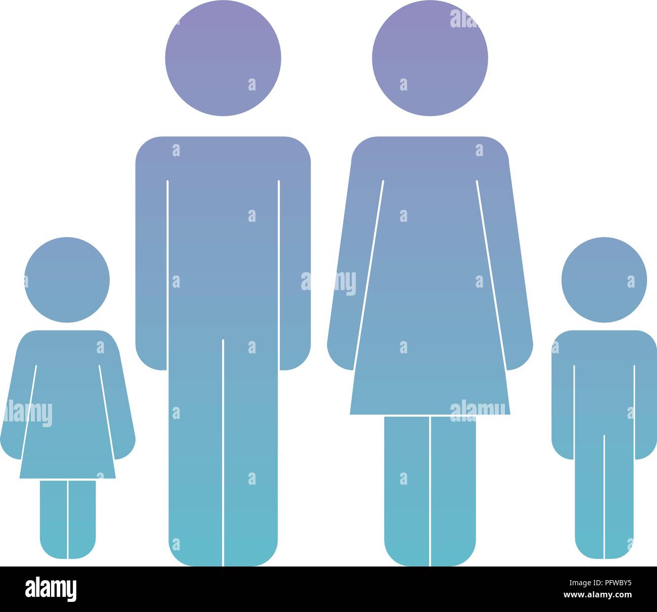 parents couple with kids figures Stock Vector Image & Art - Alamy