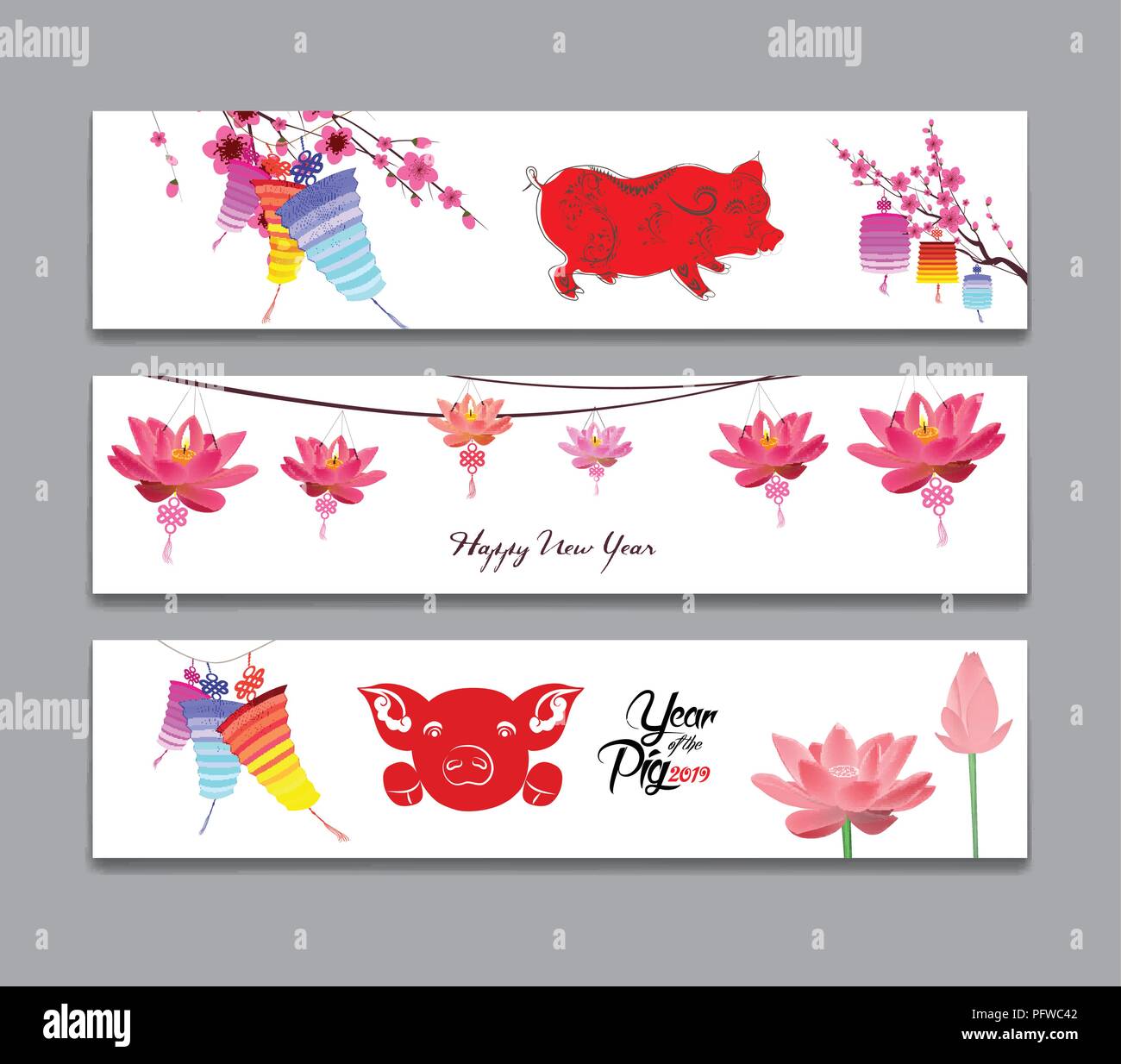 Pig horizontal Stock Vector Images - Alamy