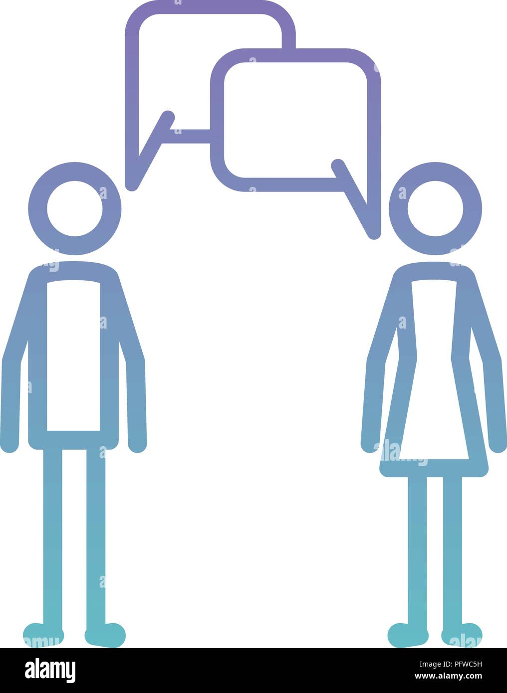 couple figures talking silhouette icon Stock Vector Image & Art - Alamy