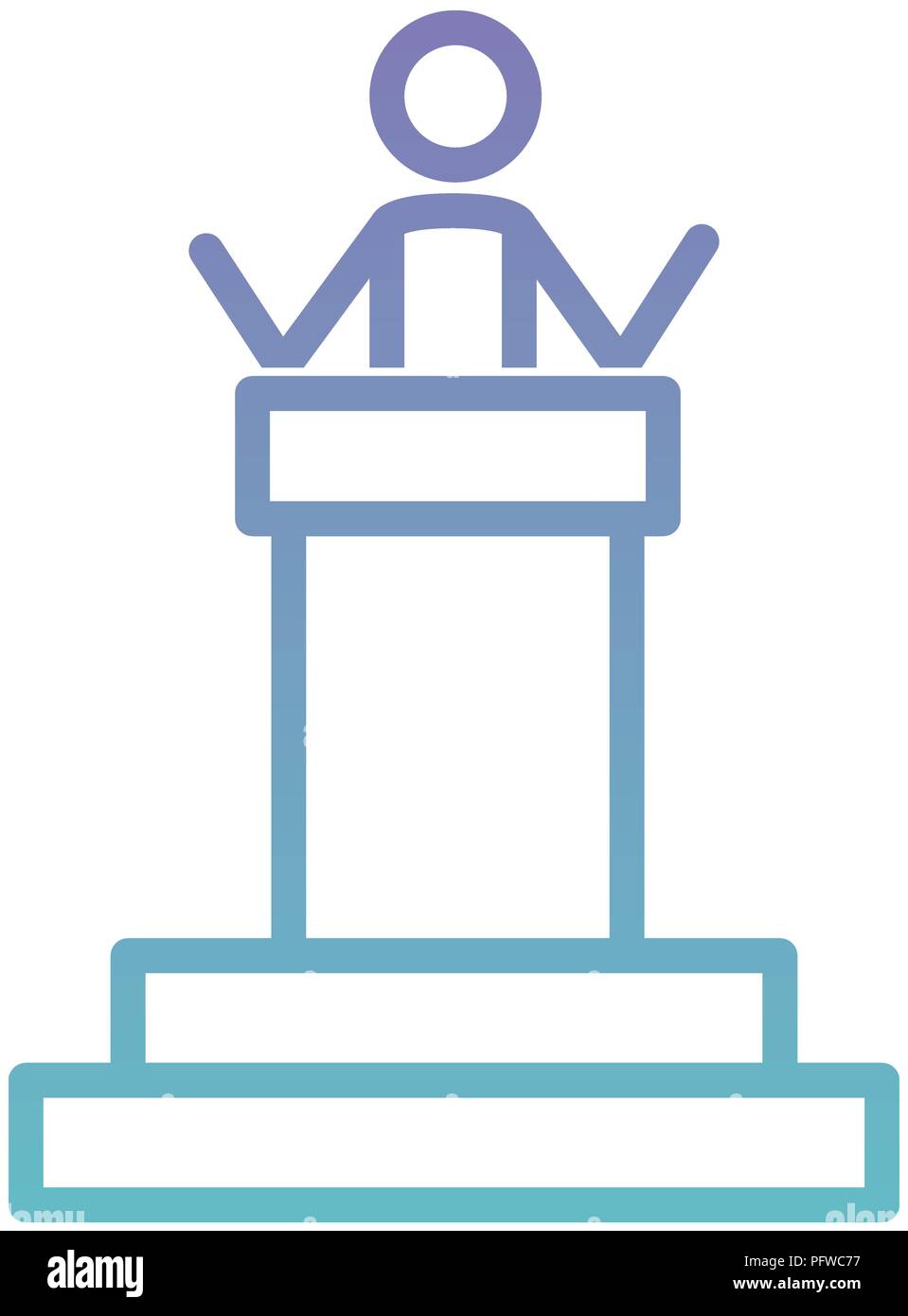 figure man giving a speech Stock Vector Image & Art - Alamy