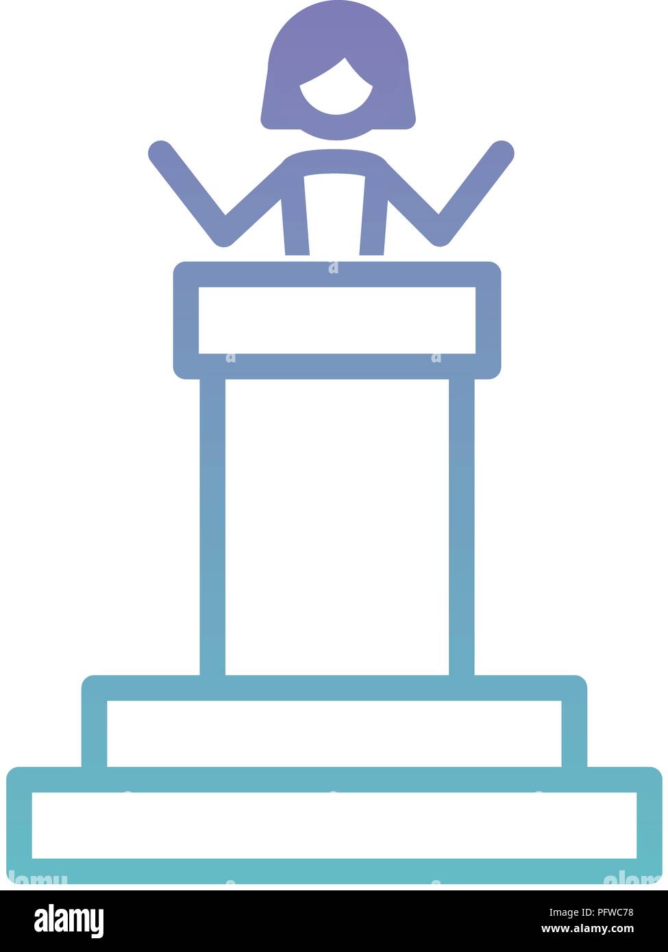 figure woman giving a speech Stock Vector Image & Art - Alamy