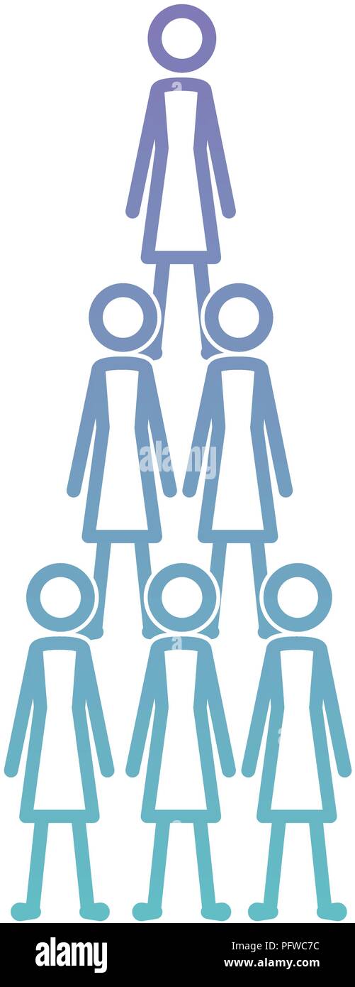 group of women in pyramid silhouettes Stock Vector Image & Art - Alamy