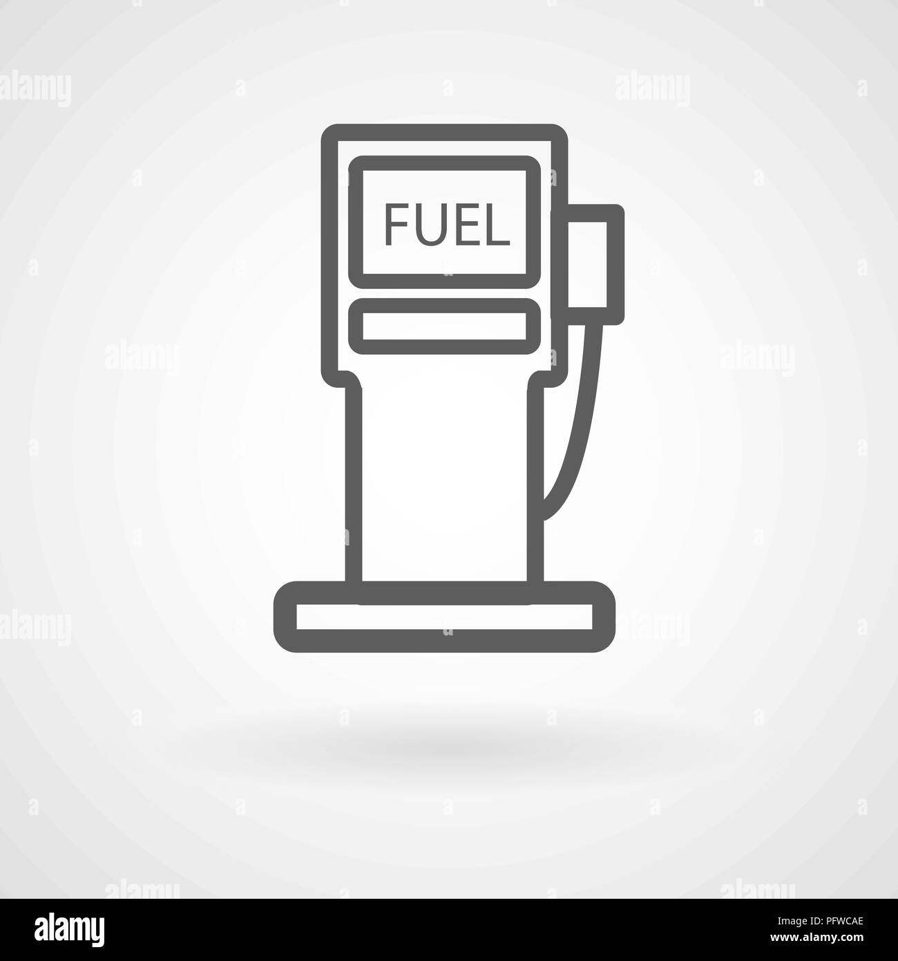 Fuel station icon on white background, vector Stock Vector Image & Art ...