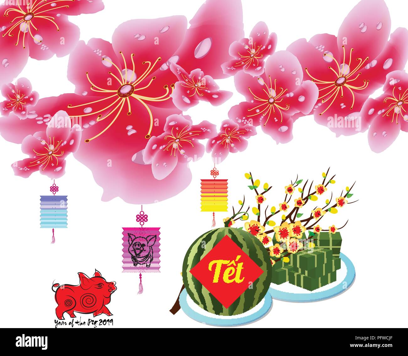 Vietnamese New Year Cliparts