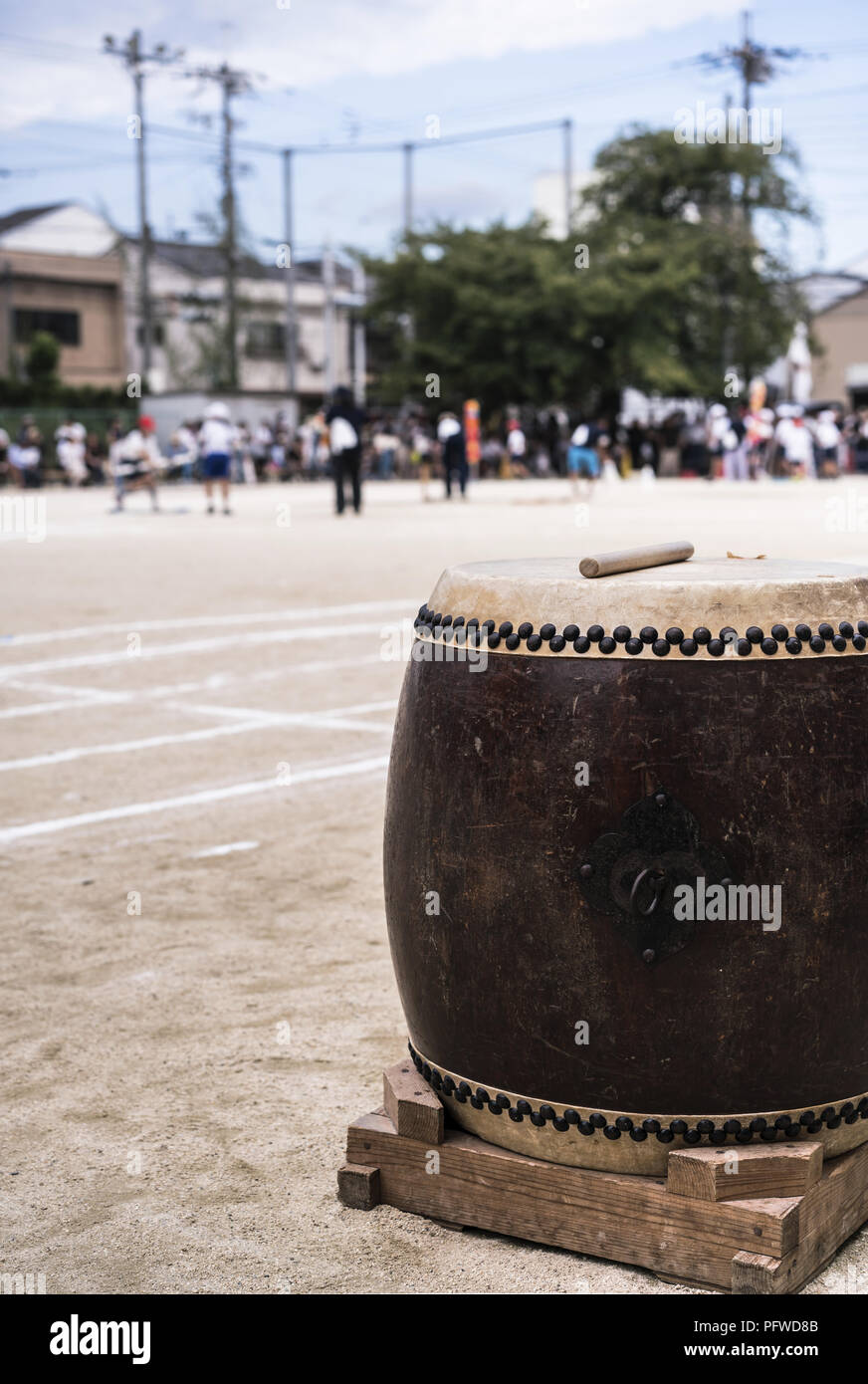 Chinese Drum on the Feild Stock Photo - Alamy