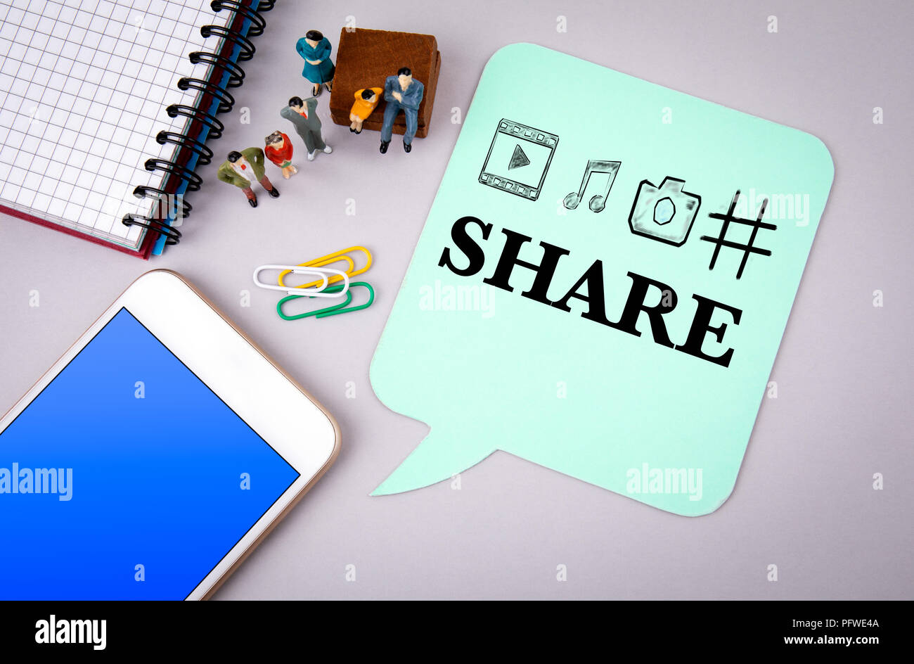 bubble with social media concept icons Stock Photo - Alamy