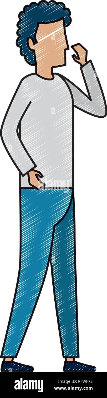 young man screaming character Stock Vector Image & Art - Alamy