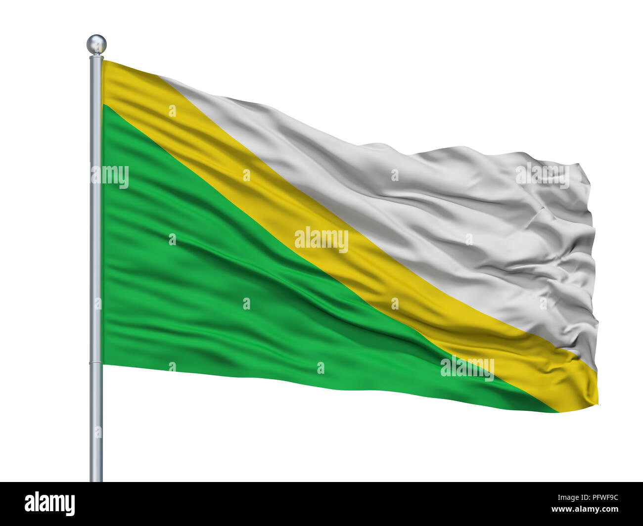 Medina City Flag On Flagpole, Colombia, Cundinamarca Department ...