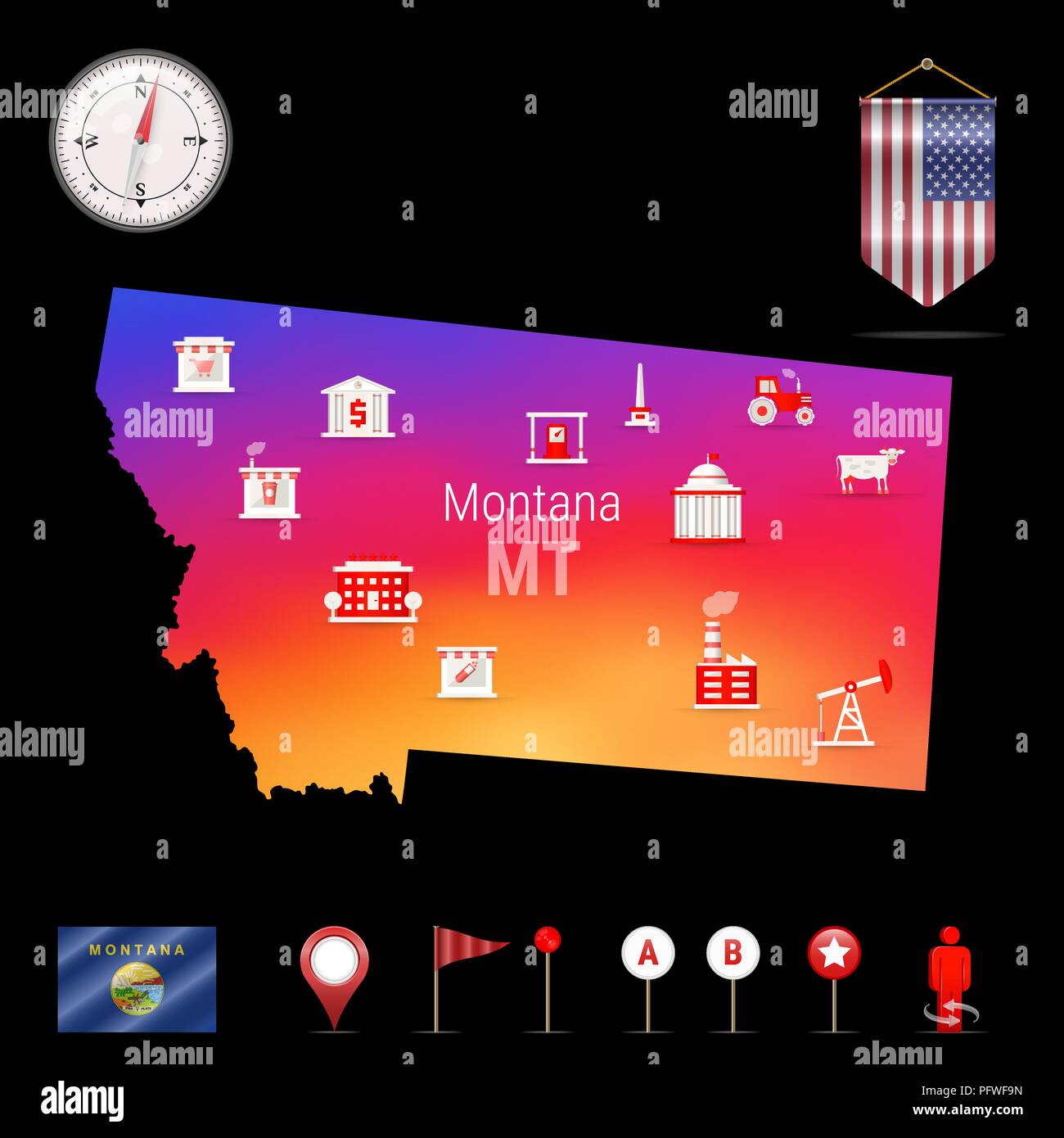 Monument of industry Stock Vector Images - Alamy