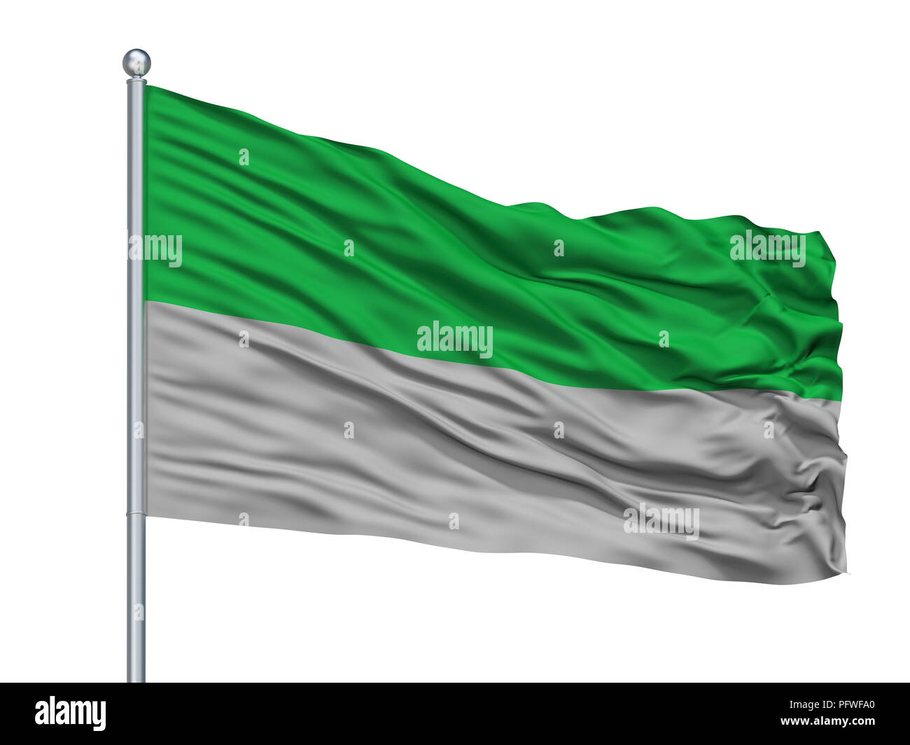 Montelibano City Flag On Flagpole, Colombia, Cordoba Department ...