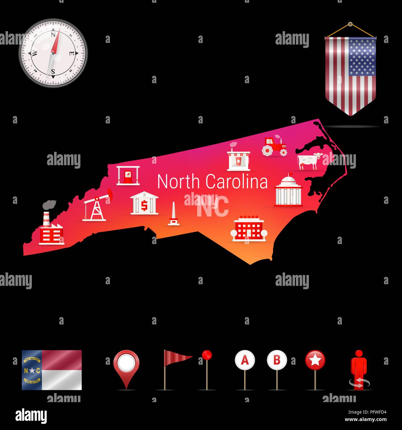 North Carolina Industry Map