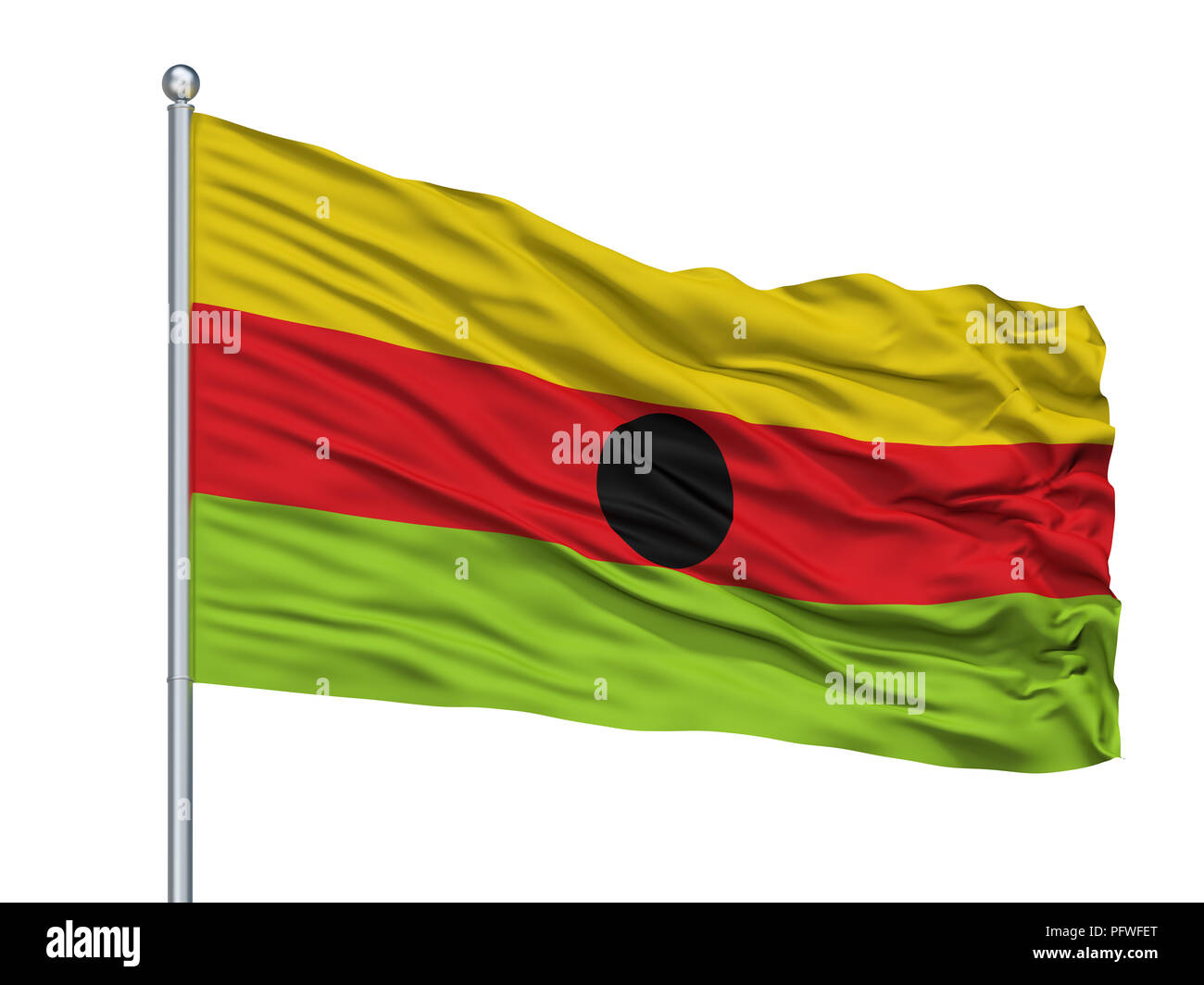 Quinchia City Flag On Flagpole, Colombia, Risaralda Department ...