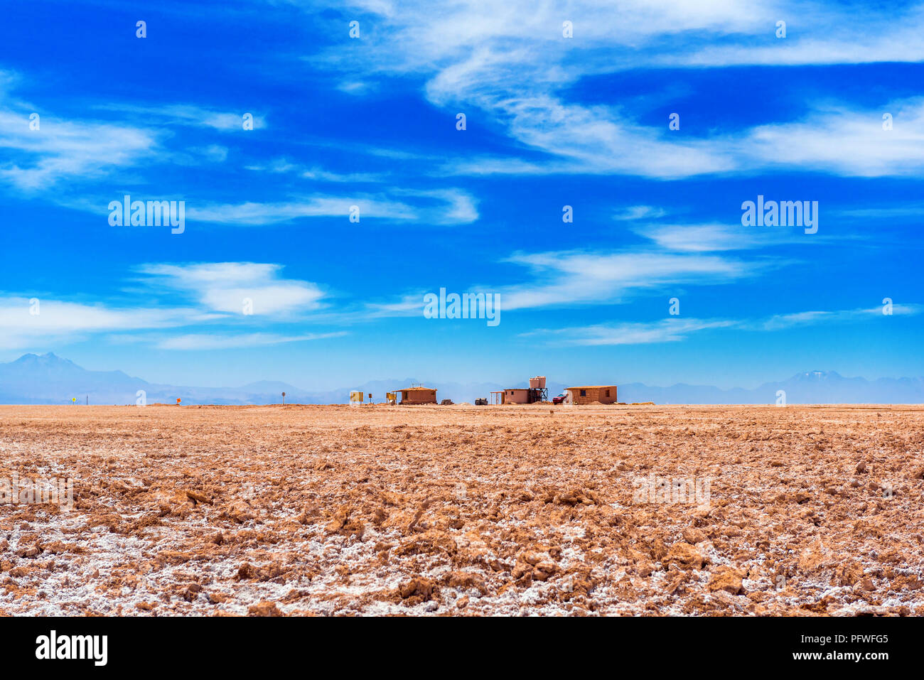 Landscape in Atacama desert, Chile. Copy space for text Stock Photo - Alamy