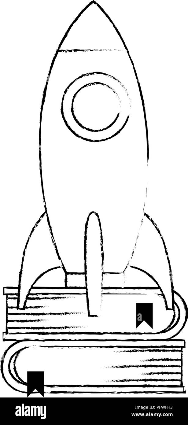 rocket start up with books Stock Vector Image & Art - Alamy