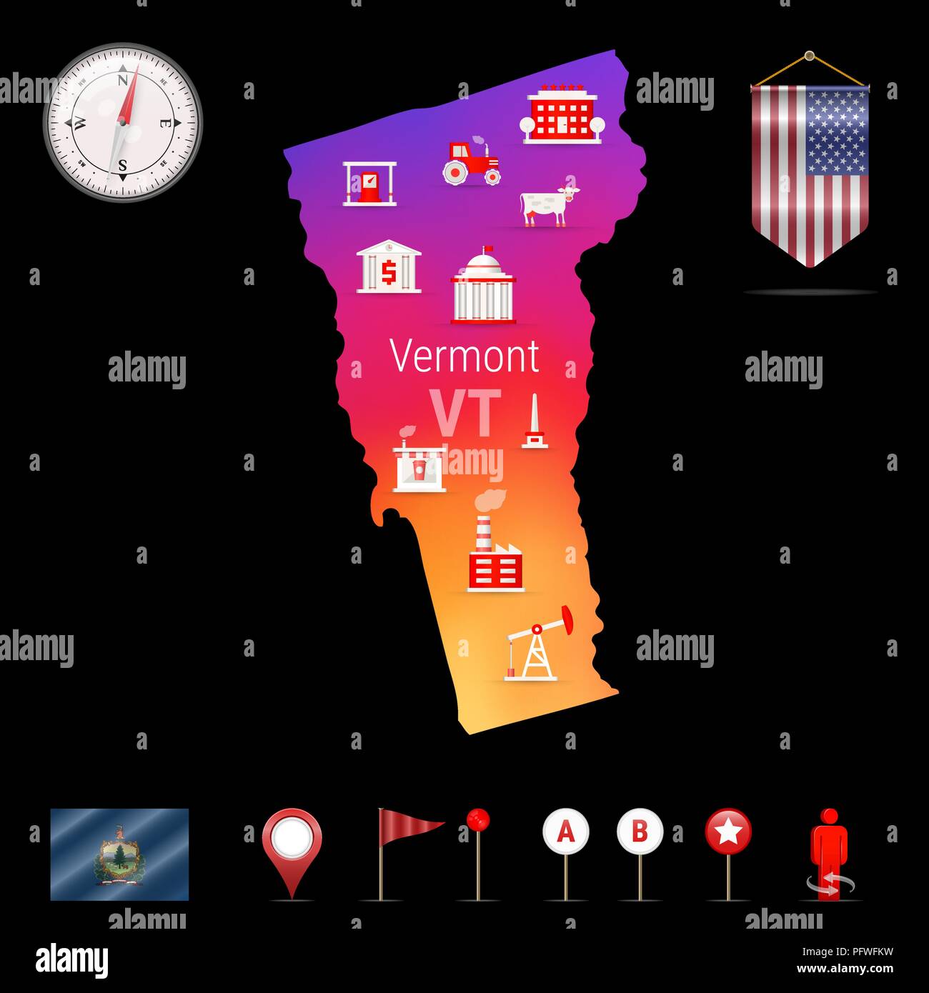 Vermont farming Stock Vector Images - Alamy