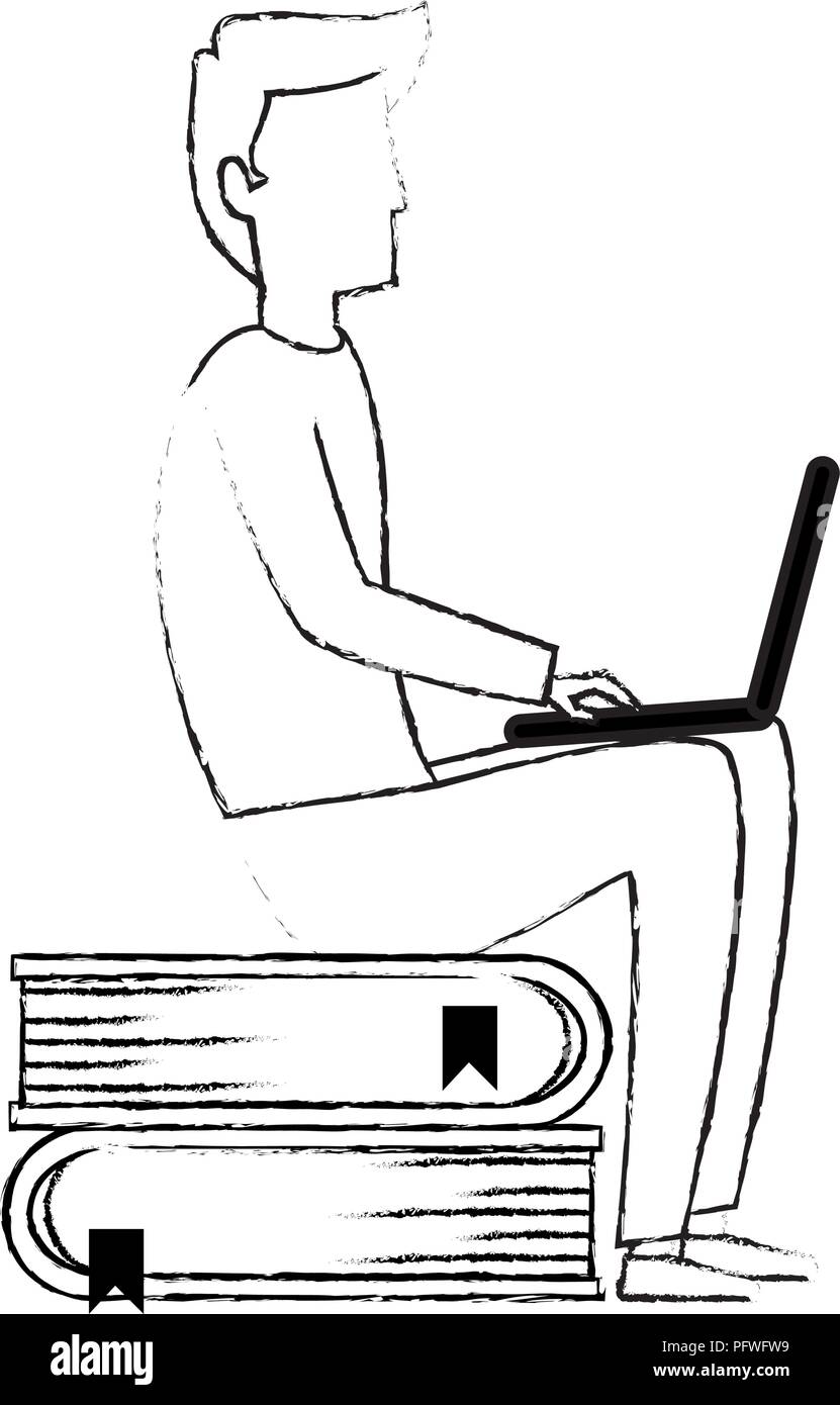 Successful businessman working online Black and White Stock Photos ...