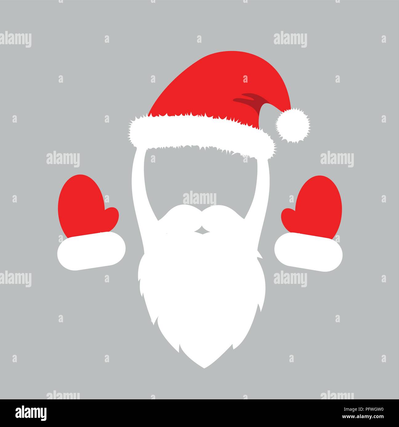 Santa face cutout Stock Vector Images - Alamy