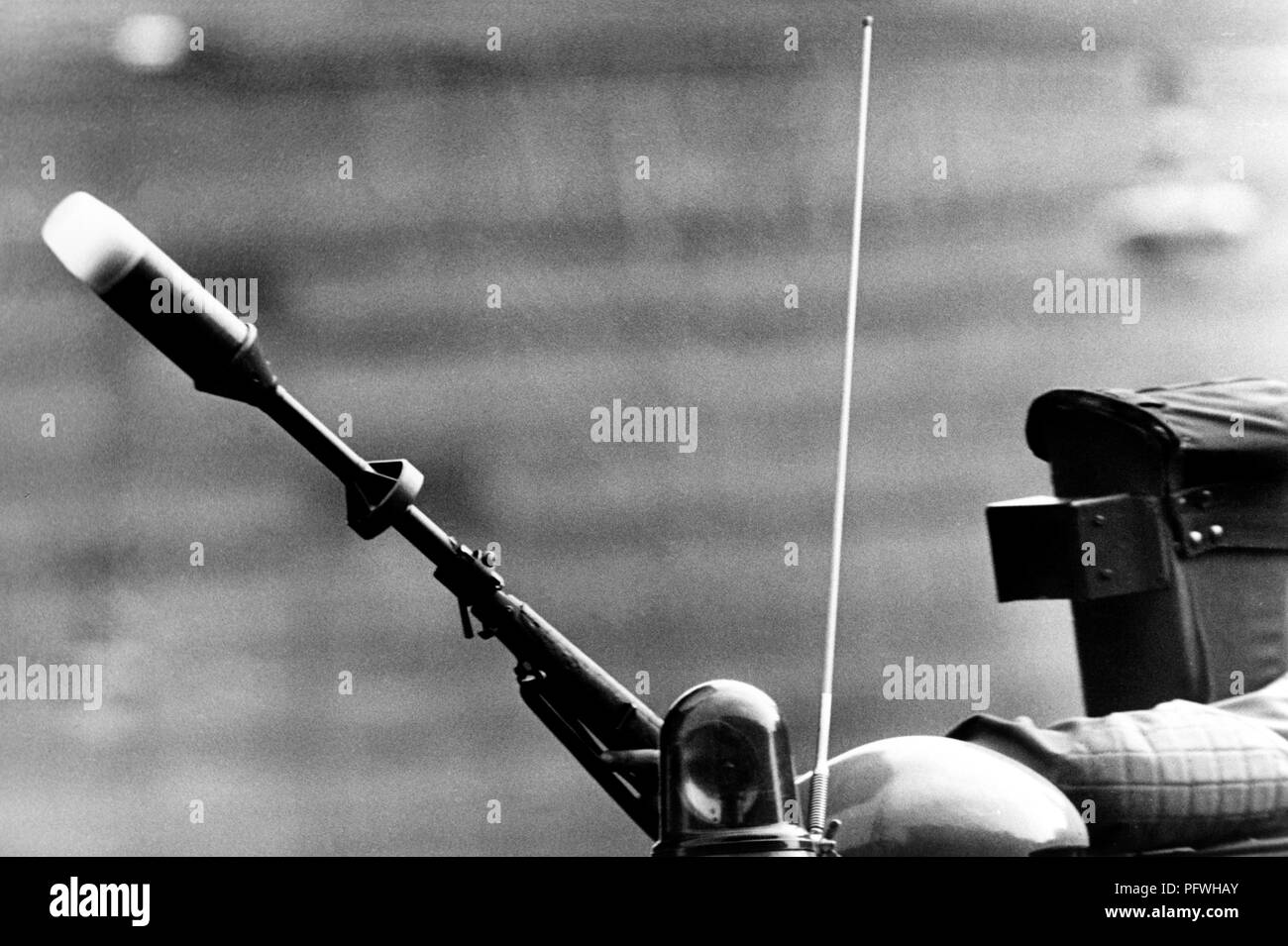 police in riot gear, musket with tear gas, Italy 1978 Stock Photo - Alamy