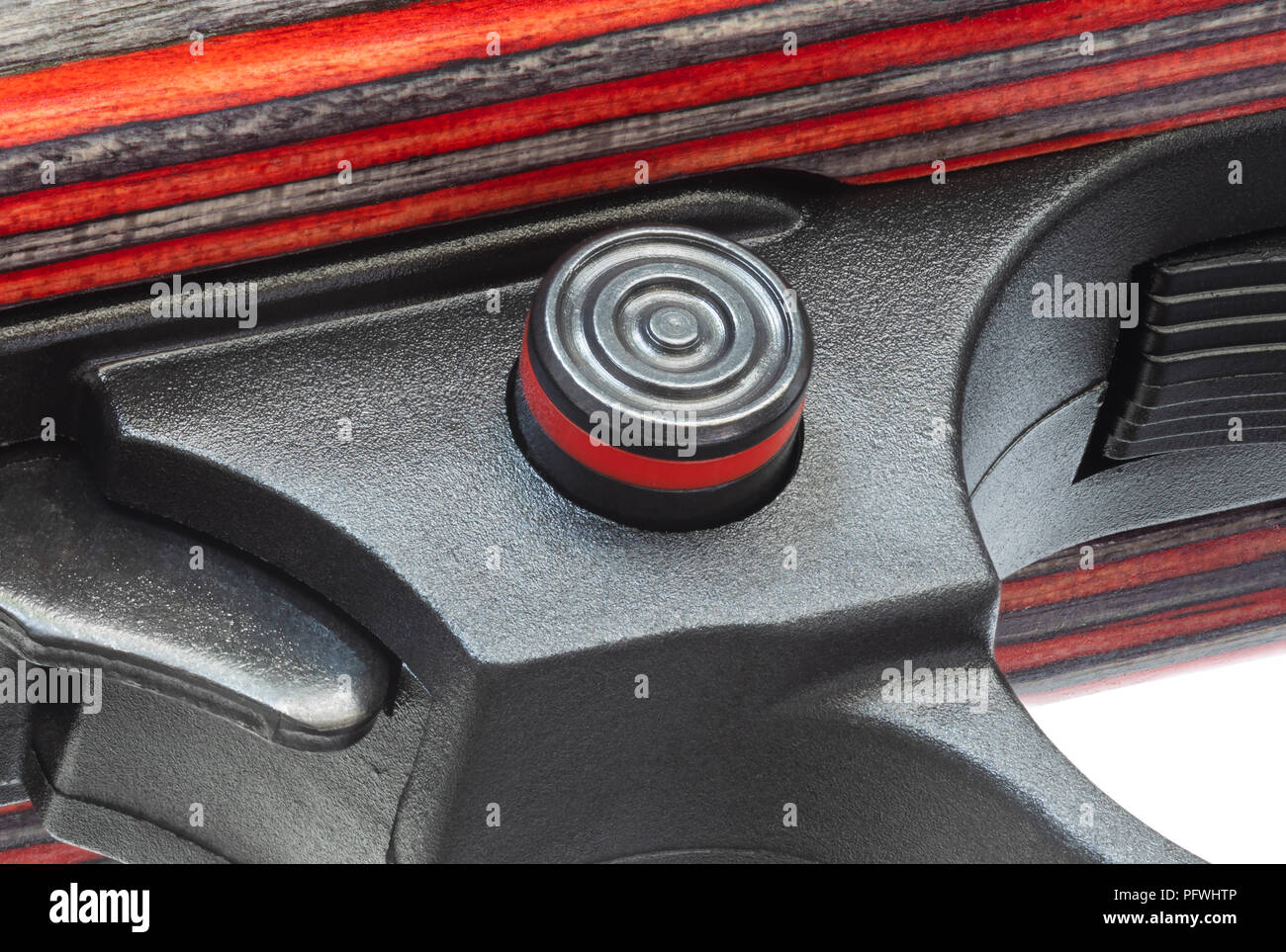 Safety is off on this cross bolt safety on a rifle Stock Photo - Alamy
