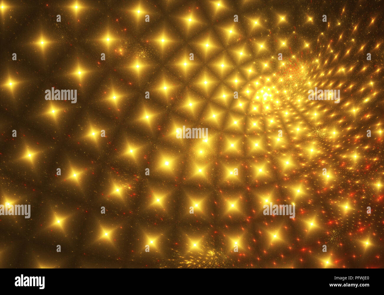 abstract fractal gold background, texture. Pattern, flyer, banner. Fractal art, bokeh Stock ...