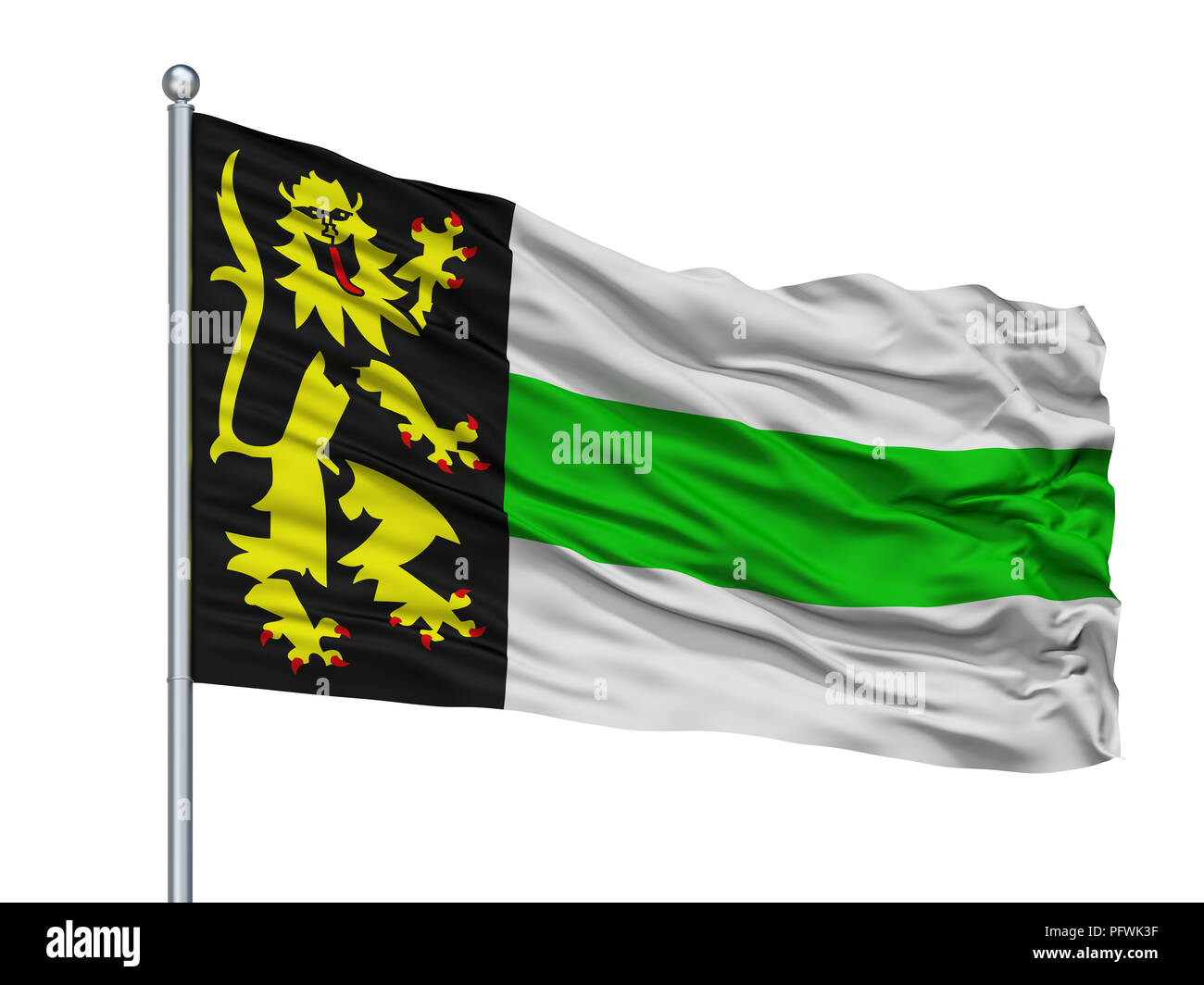 Culemborg City Flag On Flagpole, Netherlands, Isolated On White Background Stock Photo - Alamy