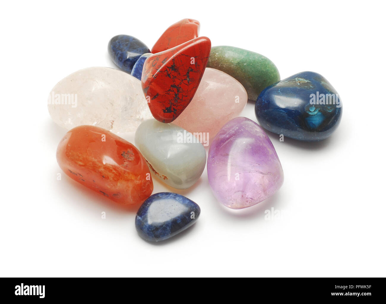 different gems isolated on white Stock Photo - Alamy