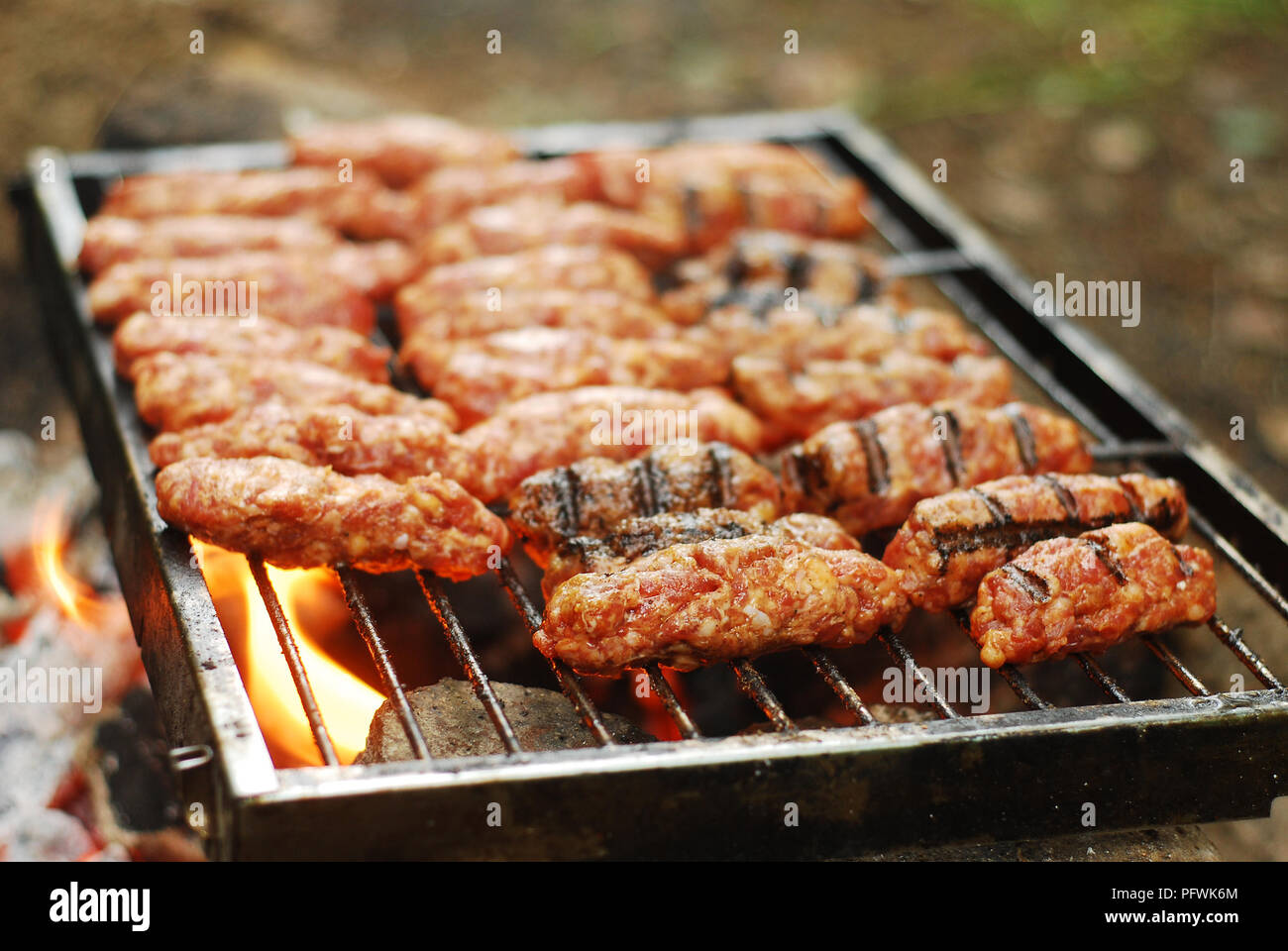 Meat roasting on fire hi-res stock photography and images - Alamy