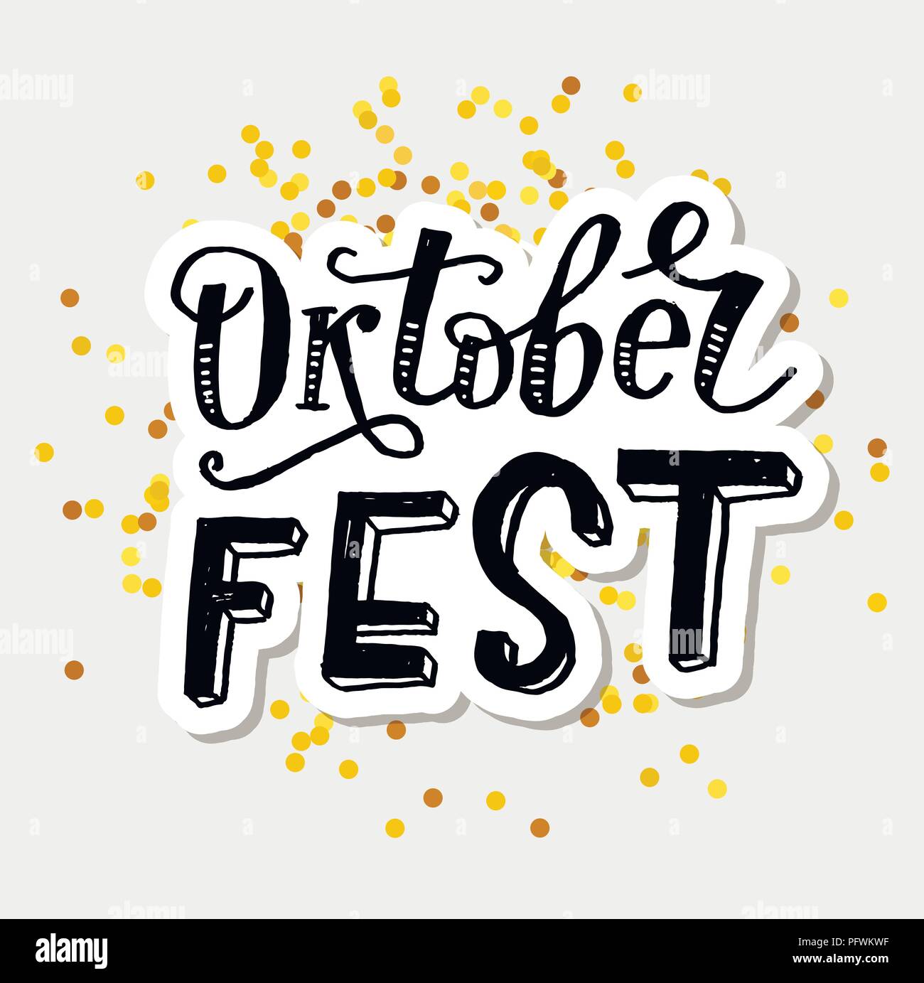 Oktoberfest lettering Calligraphy Brush Text Holiday Vector ...