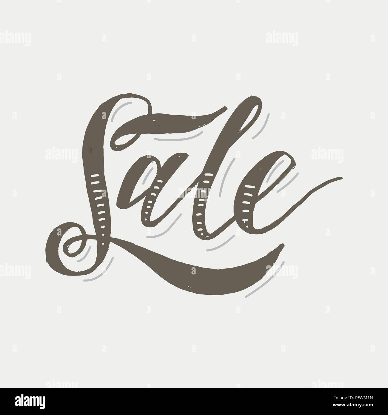 Sale lettering Calligraphy Brush Text Holiday Vector Illustration Stock ...