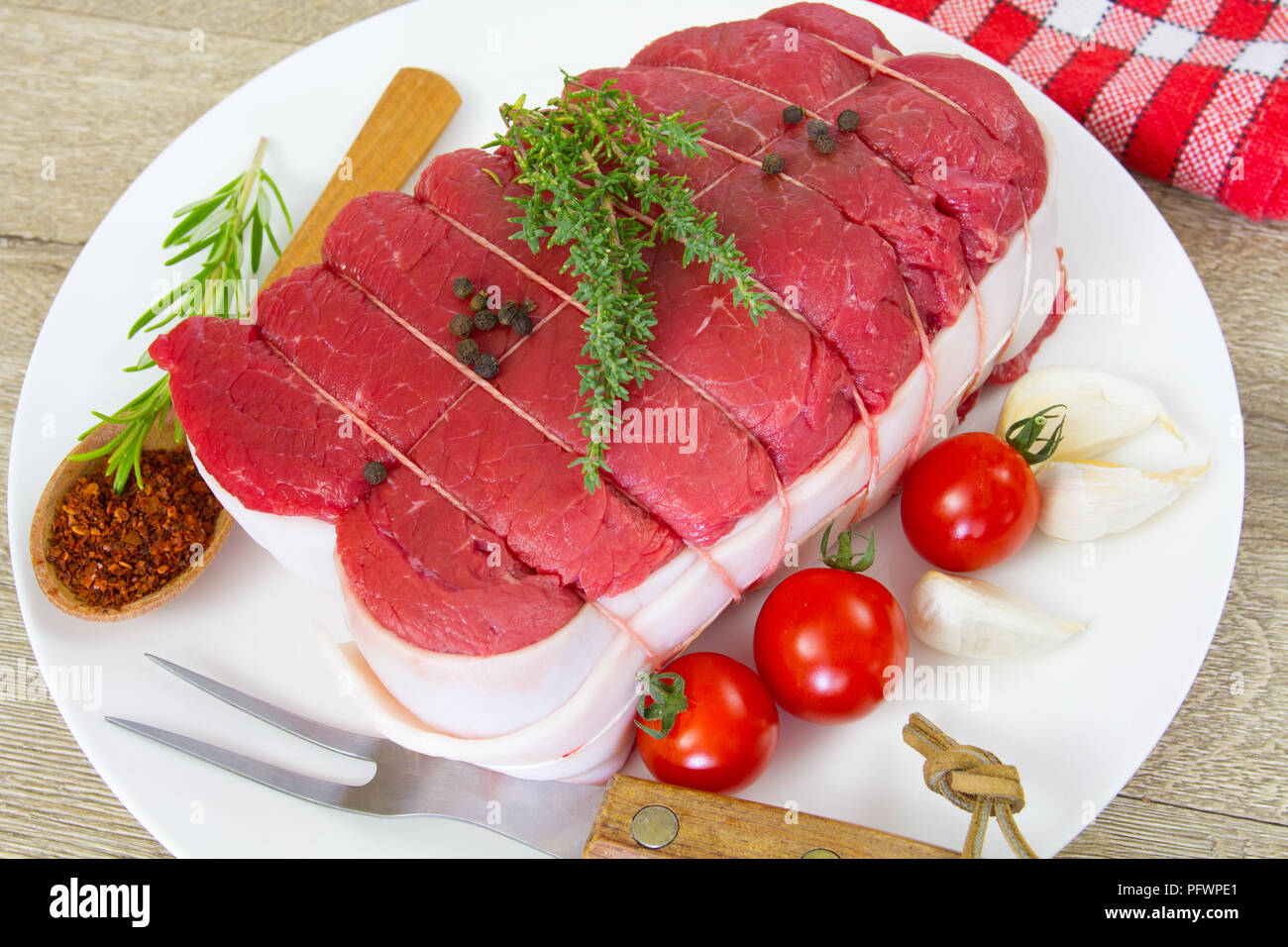 roast raw beef Stock Photo - Alamy