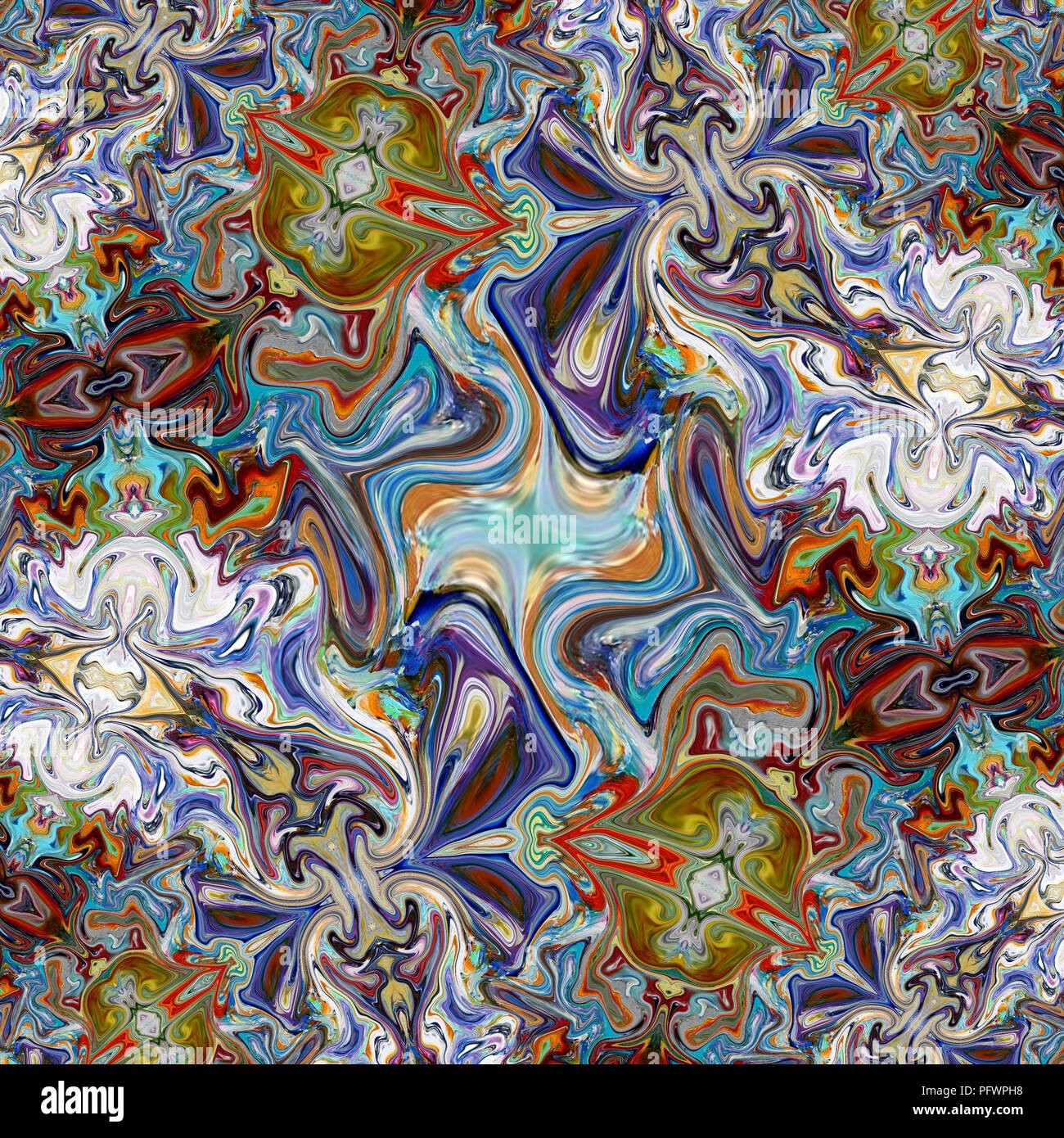 Graphic painting fractal art. Abstract design background. Wall print in ...