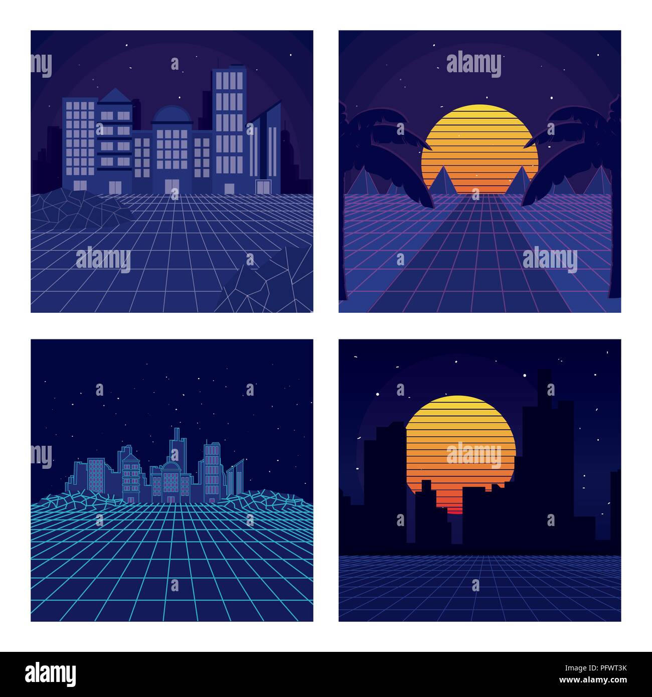 Set of sci fi backgrounds Stock Vector Image & Art - Alamy
