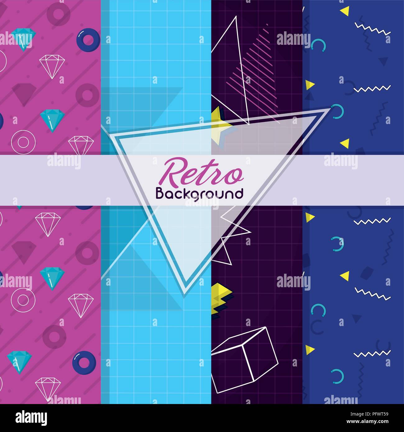 Retro memphis background Stock Vector Image & Art - Alamy